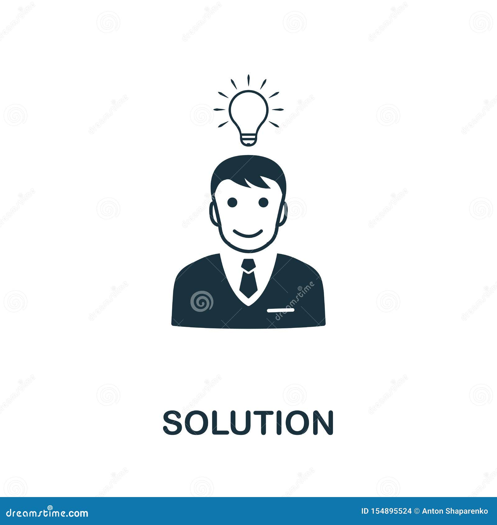 Solution Icon Symbol. Creative Sign from Icons Collection. Filled Flat ...
