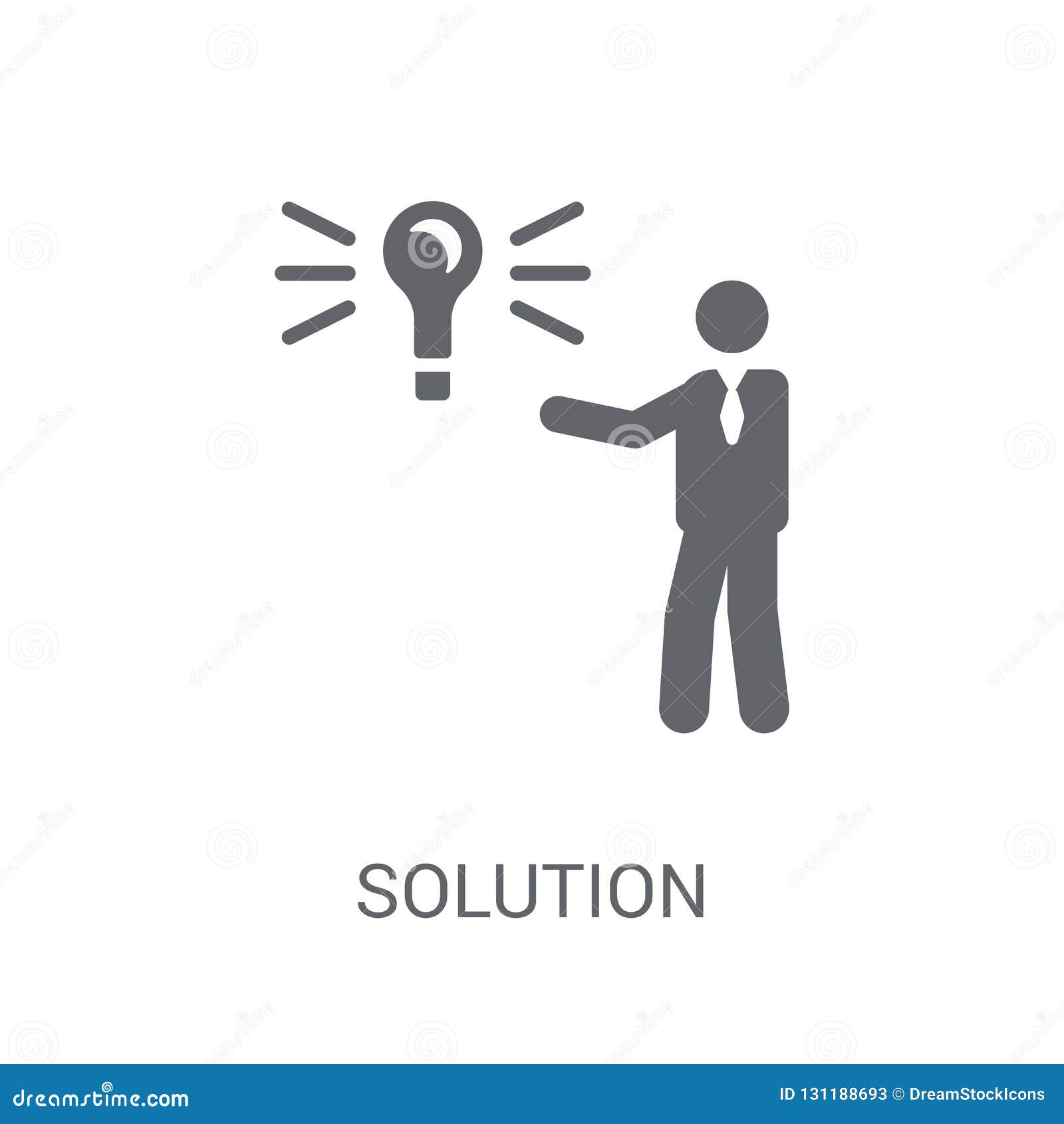 Solution Icon. Trendy Solution Logo Concept on White Background Stock ...