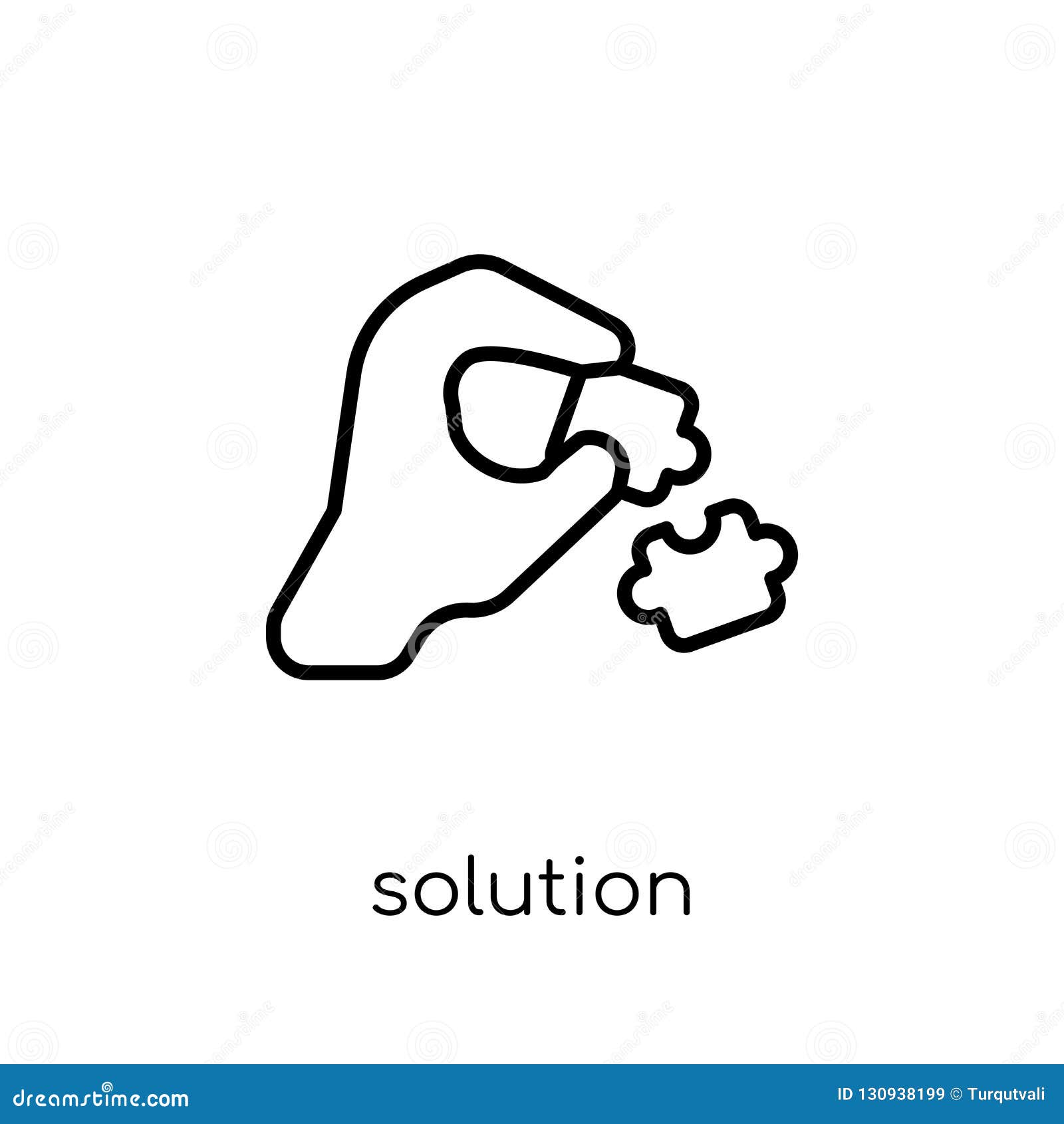 Solution Icon. Trendy Modern Flat Linear Vector Solution Icon on Stock ...