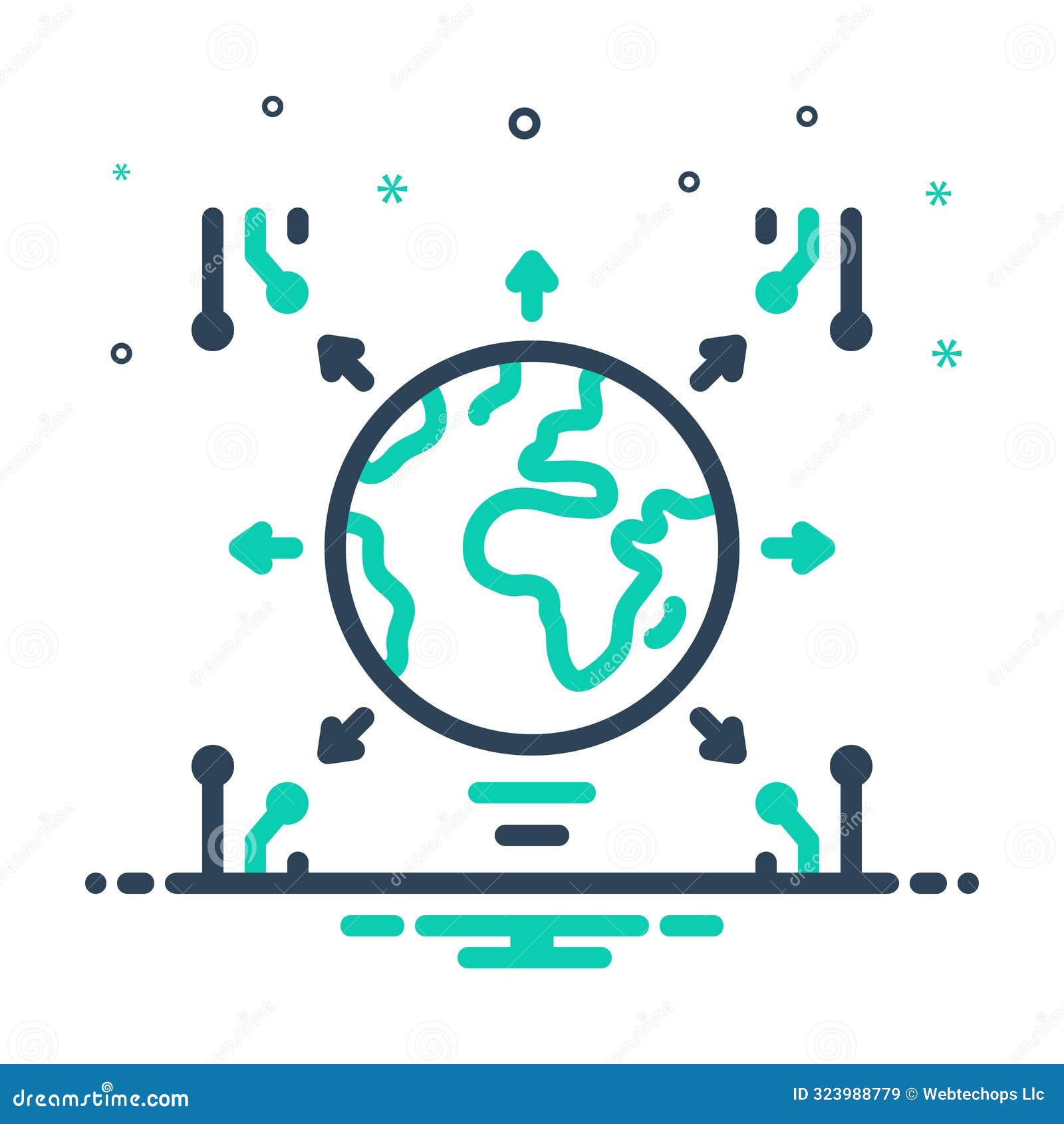 Mix Icon for Solution, World Andtechnology Stock Illustration ...