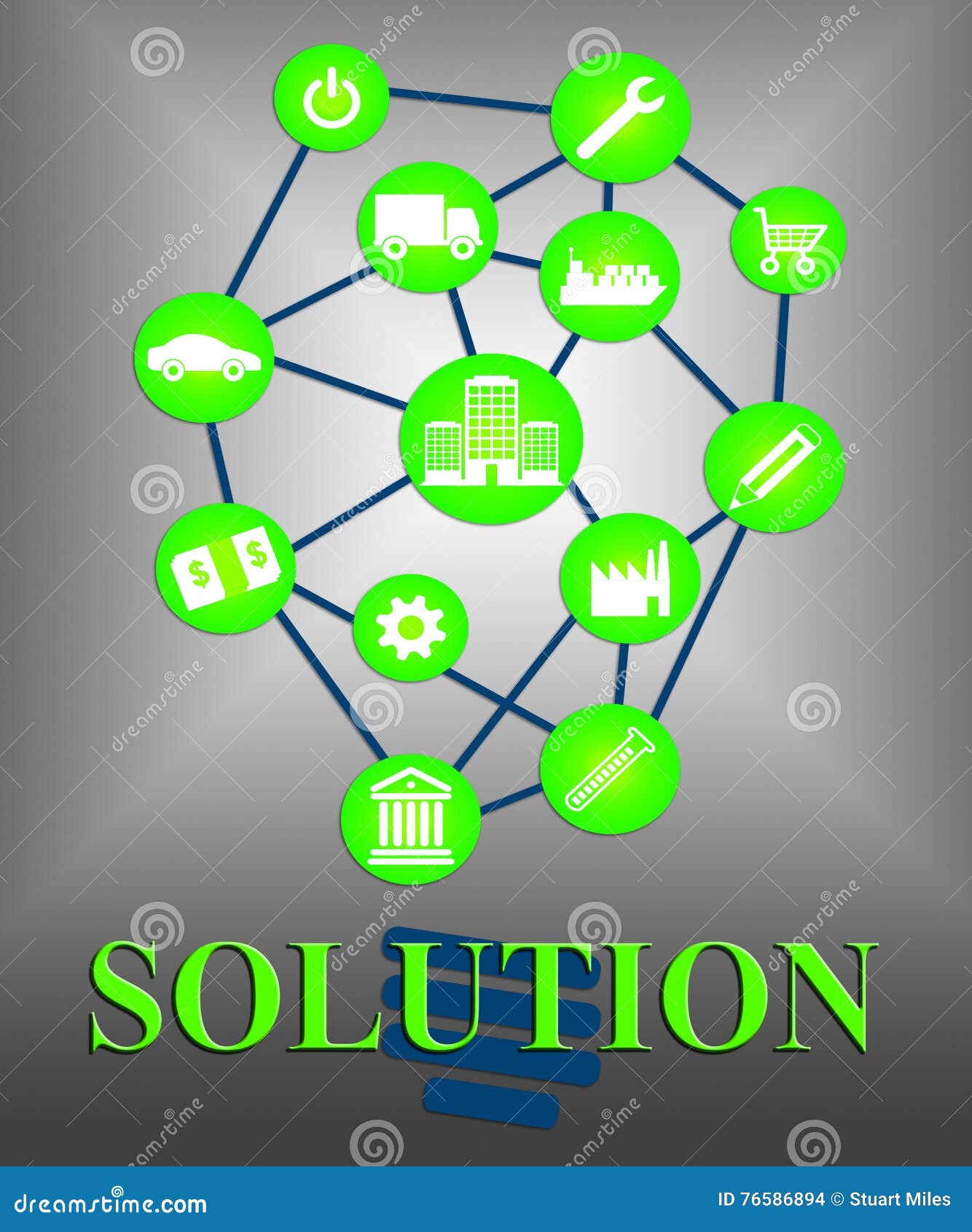 Solution Icons Represents Achievement Successful and Symbols Stock ...