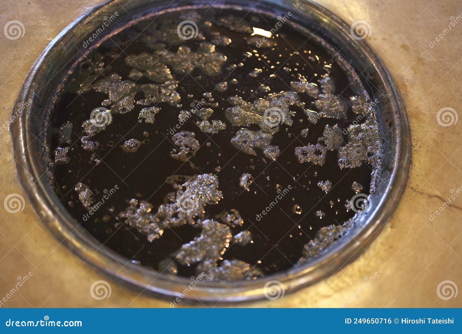 Solution for Indigo Dyeing in a Big Jug Stock Photo - Image of cloth ...