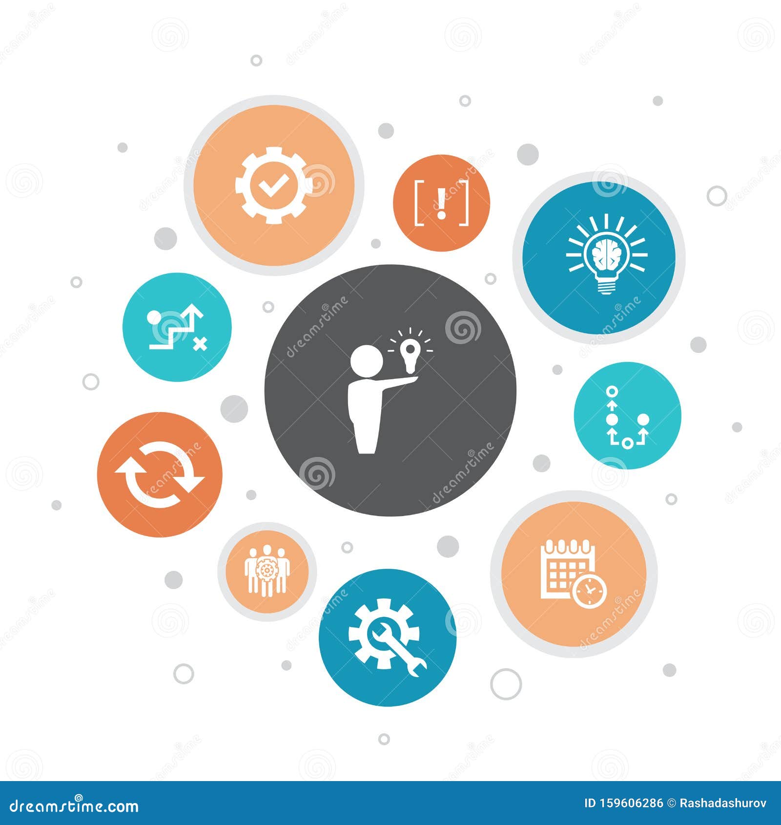 Solution Infographic 10 Steps Bubble Vector Illustration ...