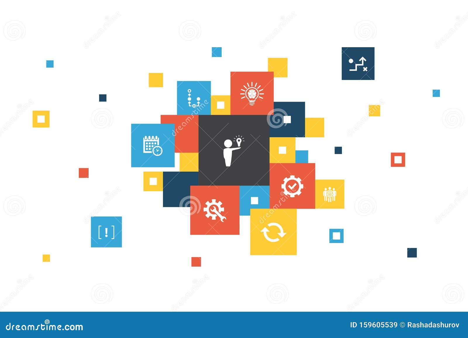 Solution Infographic 10 Steps Template Cartoon Vector | CartoonDealer ...