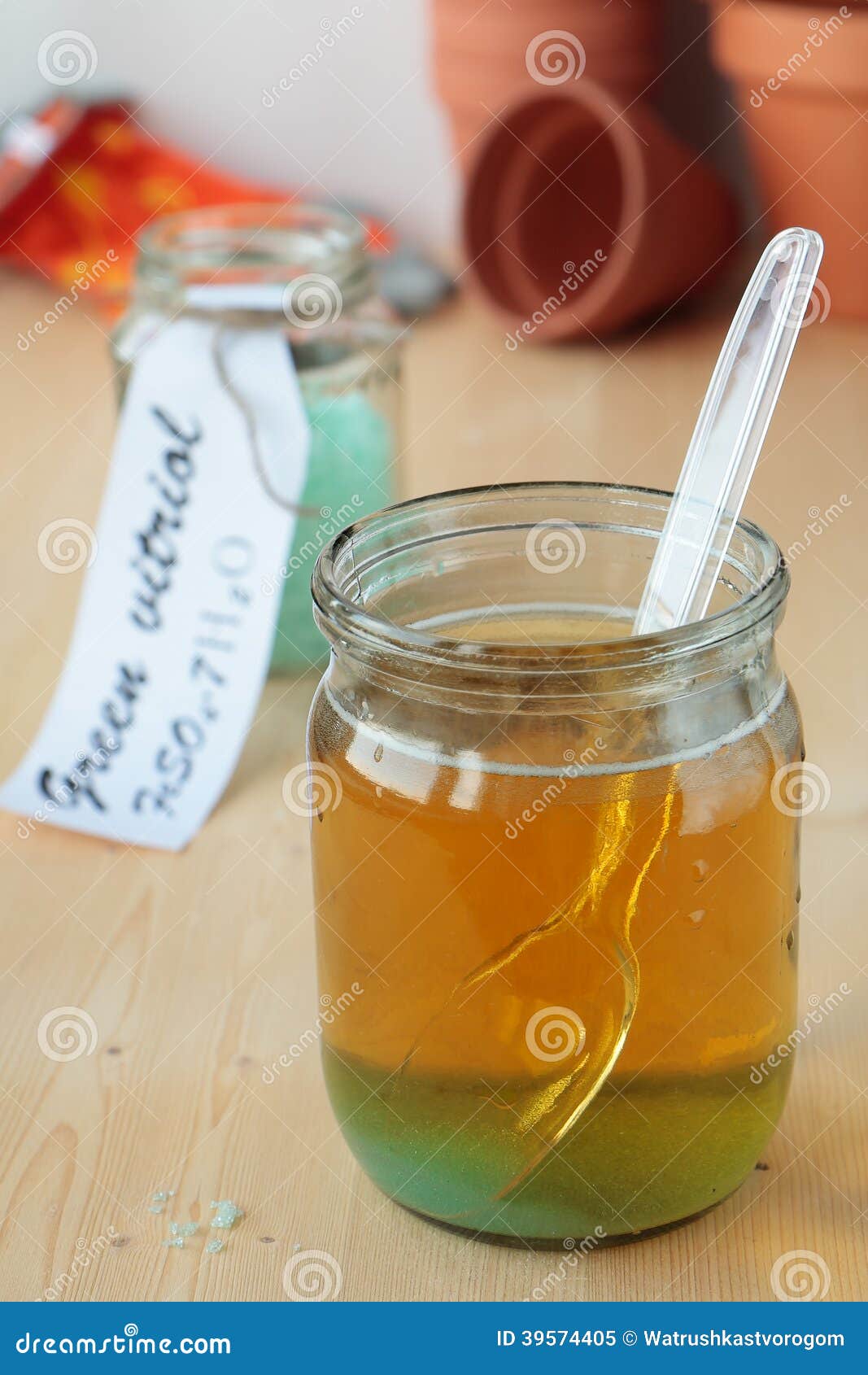 Solution of iron sulphate stock image. Image of white - 39574405