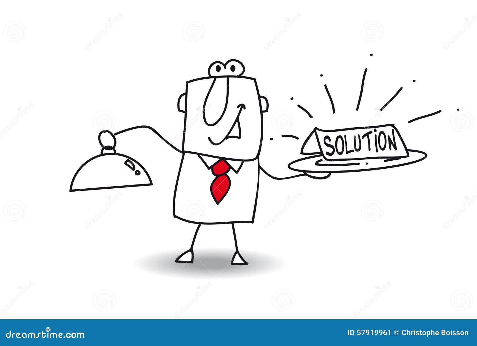 Solution stock vector. Illustration of cartoons, happy - 57919961