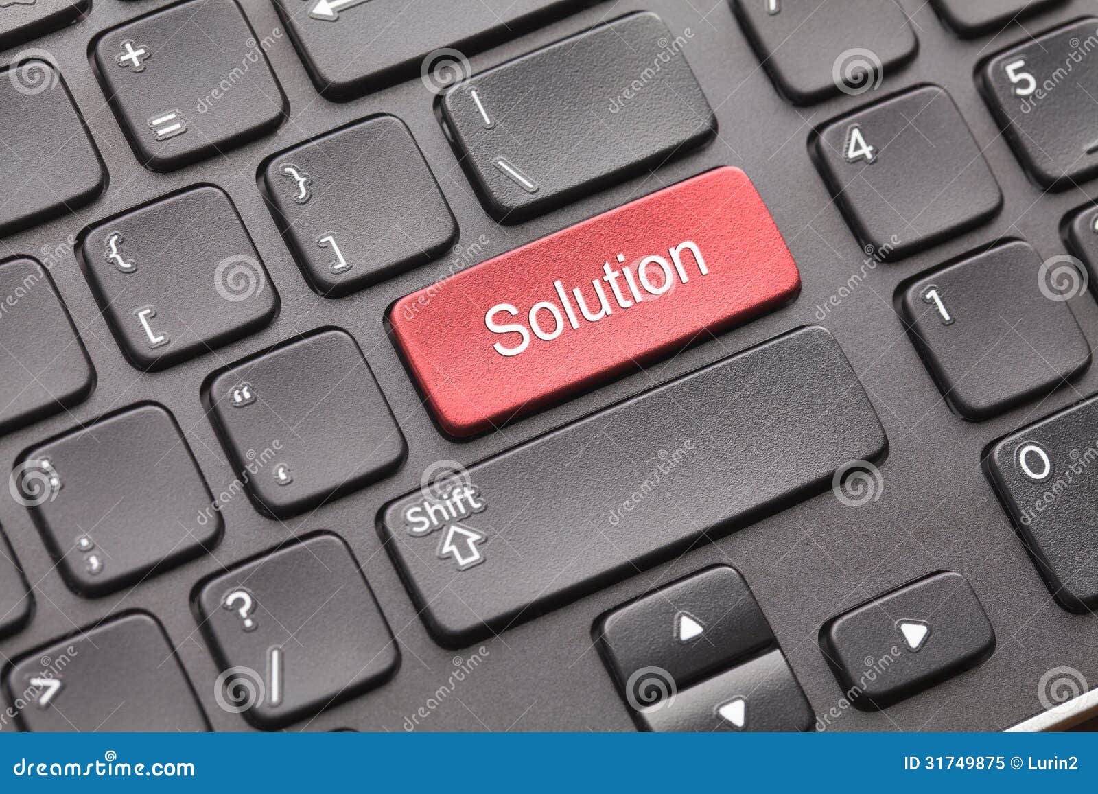 Solution key on keyboard stock image. Image of black - 31749875