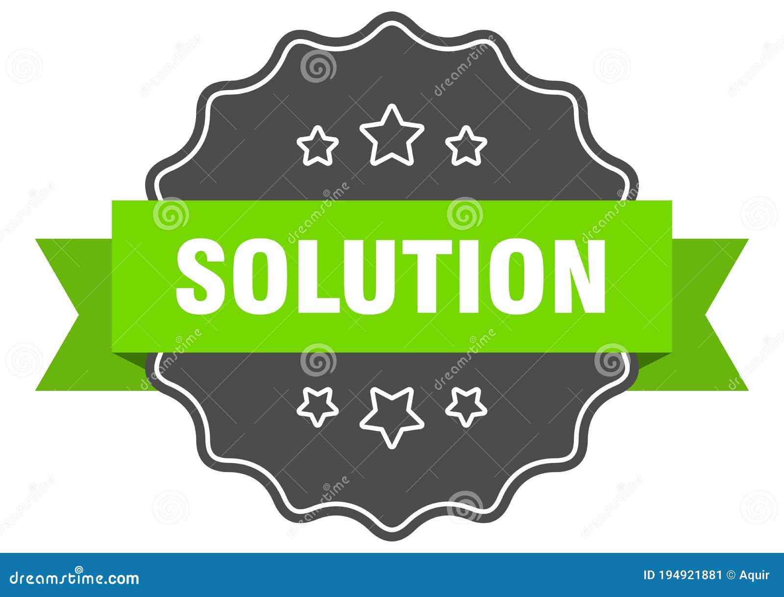 Solution label stock vector. Illustration of green, template - 194921881