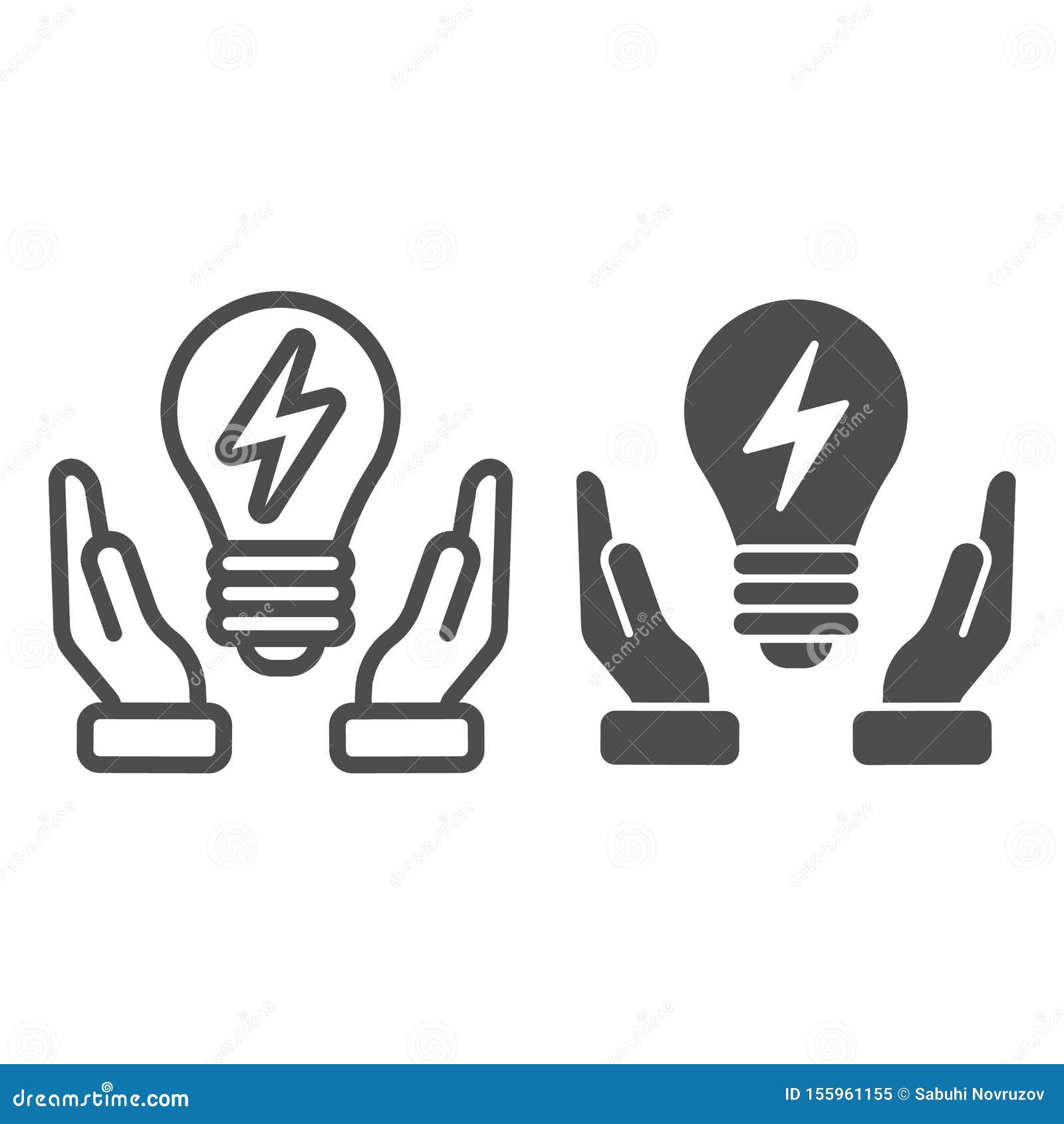 Solution Line and Glyph Icon. Light Bulb in Hands Vector Illustration ... Solution Line and Glyph Icon. Light Bulb in Hands Vector Illustration ...