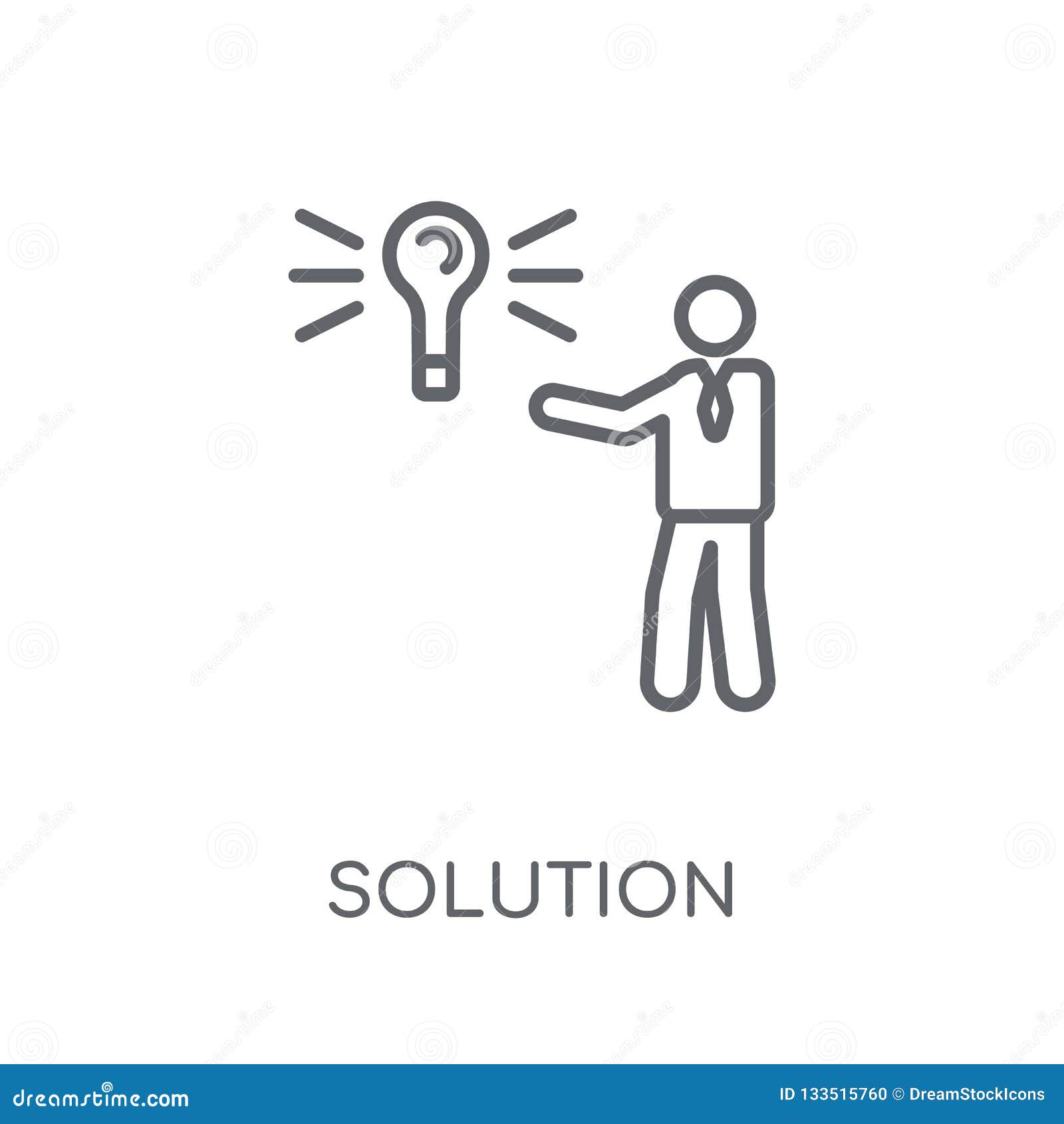 Solution Linear Icon. Modern Outline Solution Logo Concept on Wh Stock ...