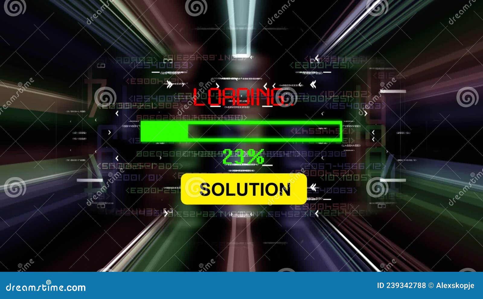 Solution Loading Progress Bar on the Screen Stock Footage - Video of ...
