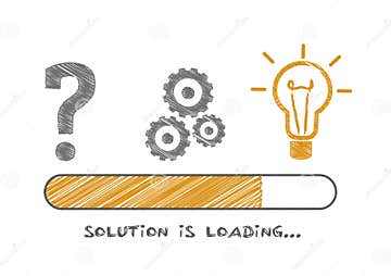 Solution is Loading - Vector Illustration Stock Vector - Illustration ...
