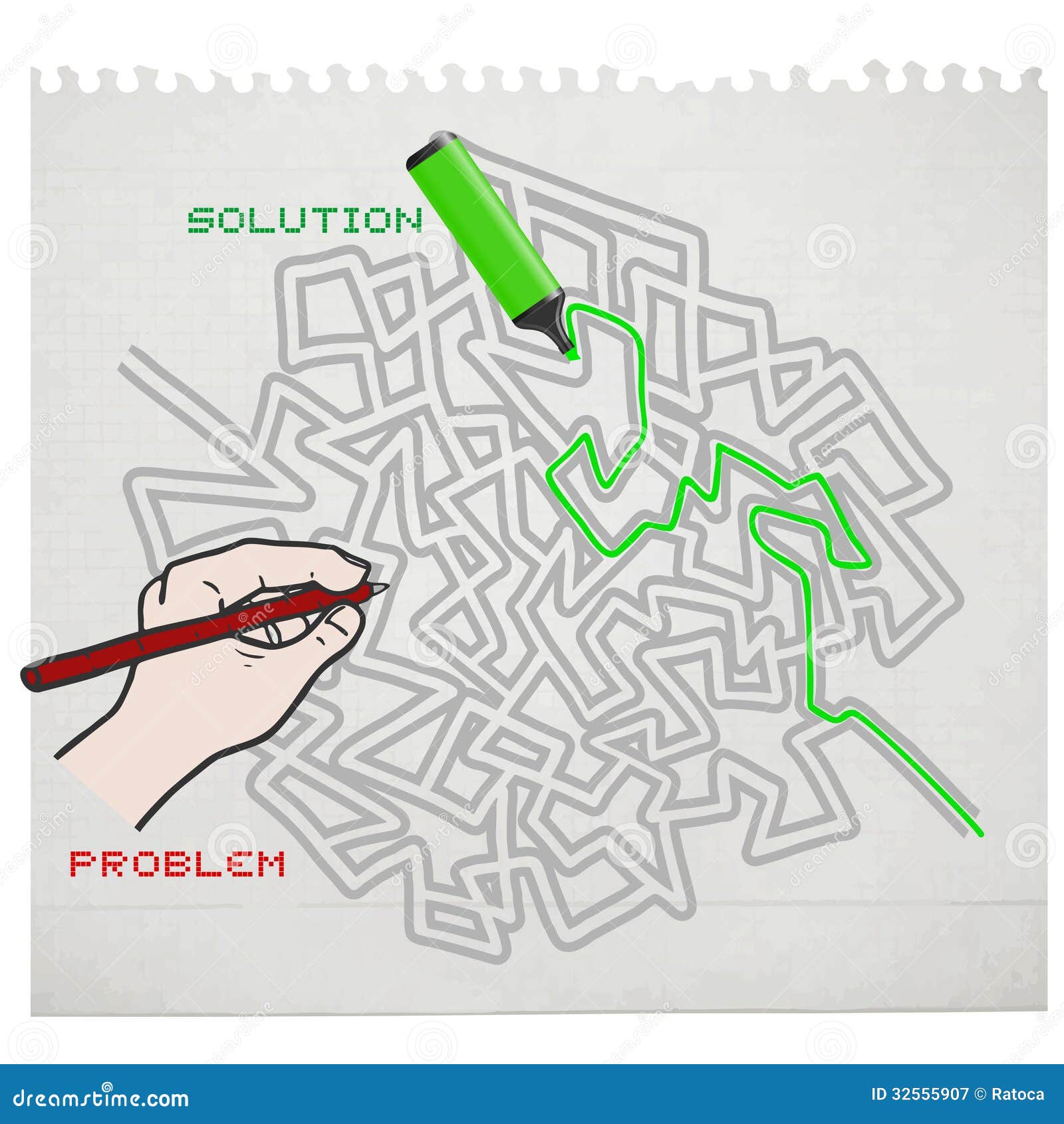 Solution Of Maze Royalty-Free Stock Photography | CartoonDealer.com #21209849