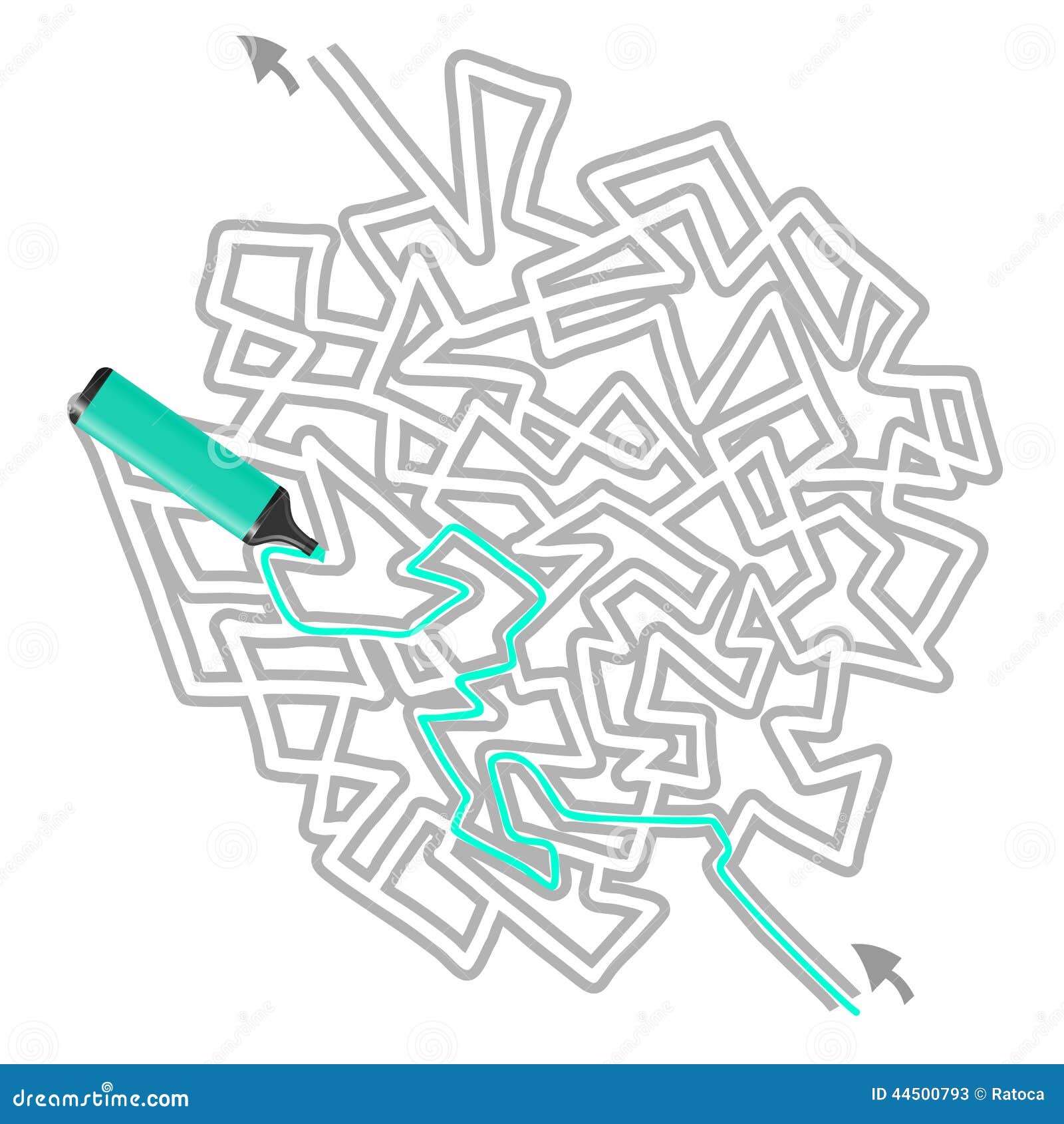 Solution Of Maze Royalty-Free Stock Photography | CartoonDealer.com ...