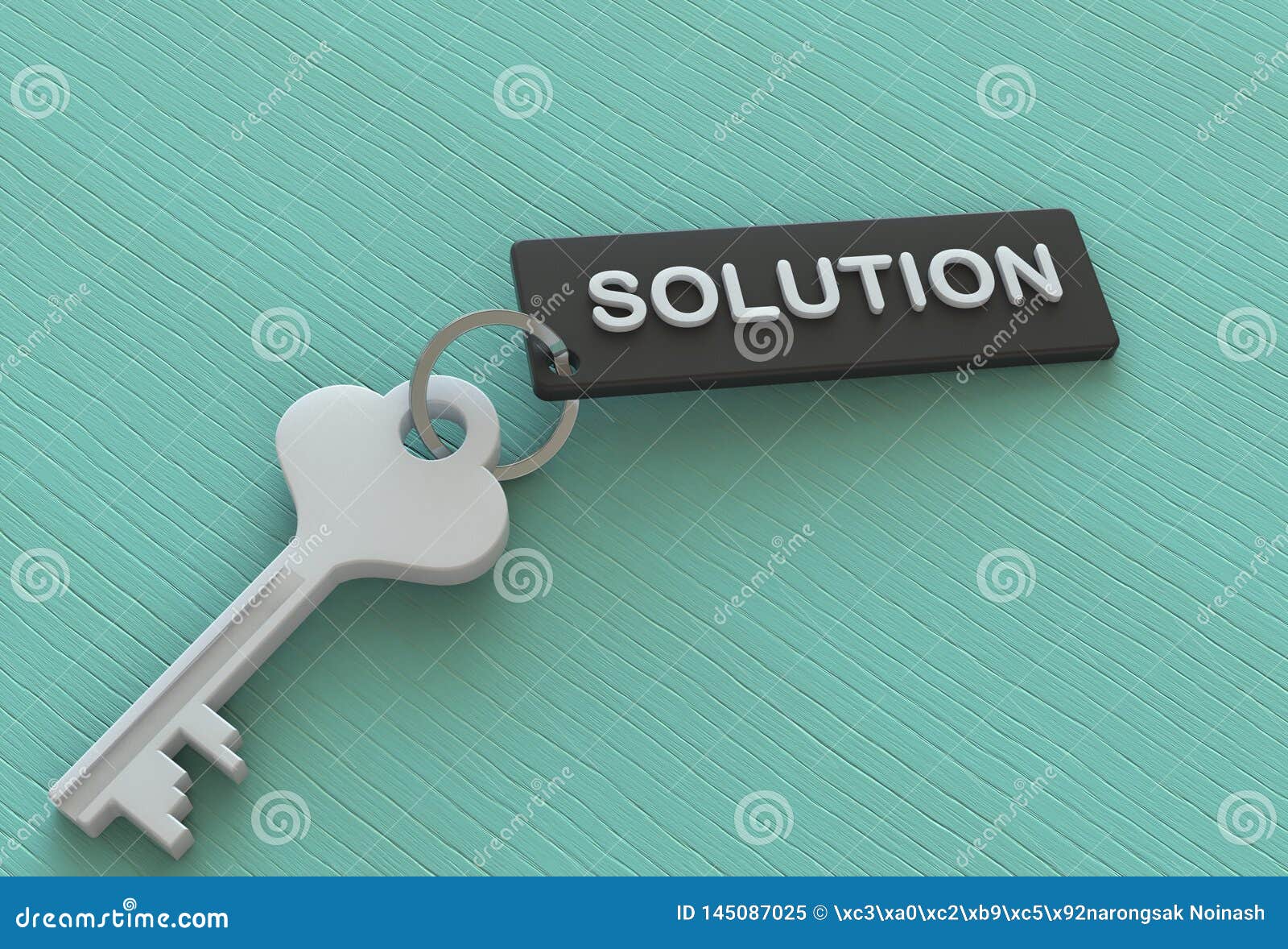 SOLUTION, Message on Keyholder Stock Illustration - Illustration of ...
