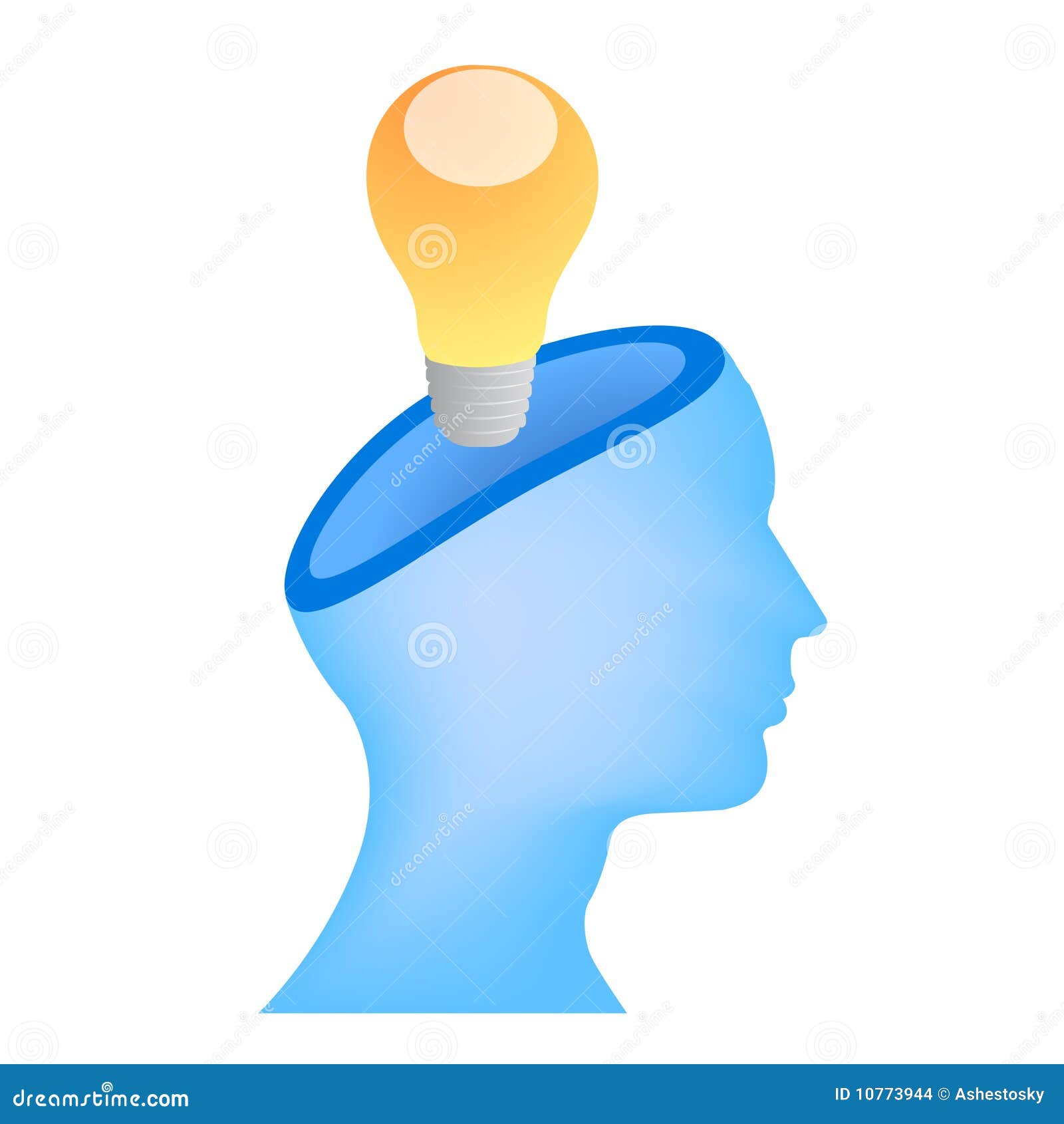 Solution in mind stock vector. Illustration of work, light - 10773944