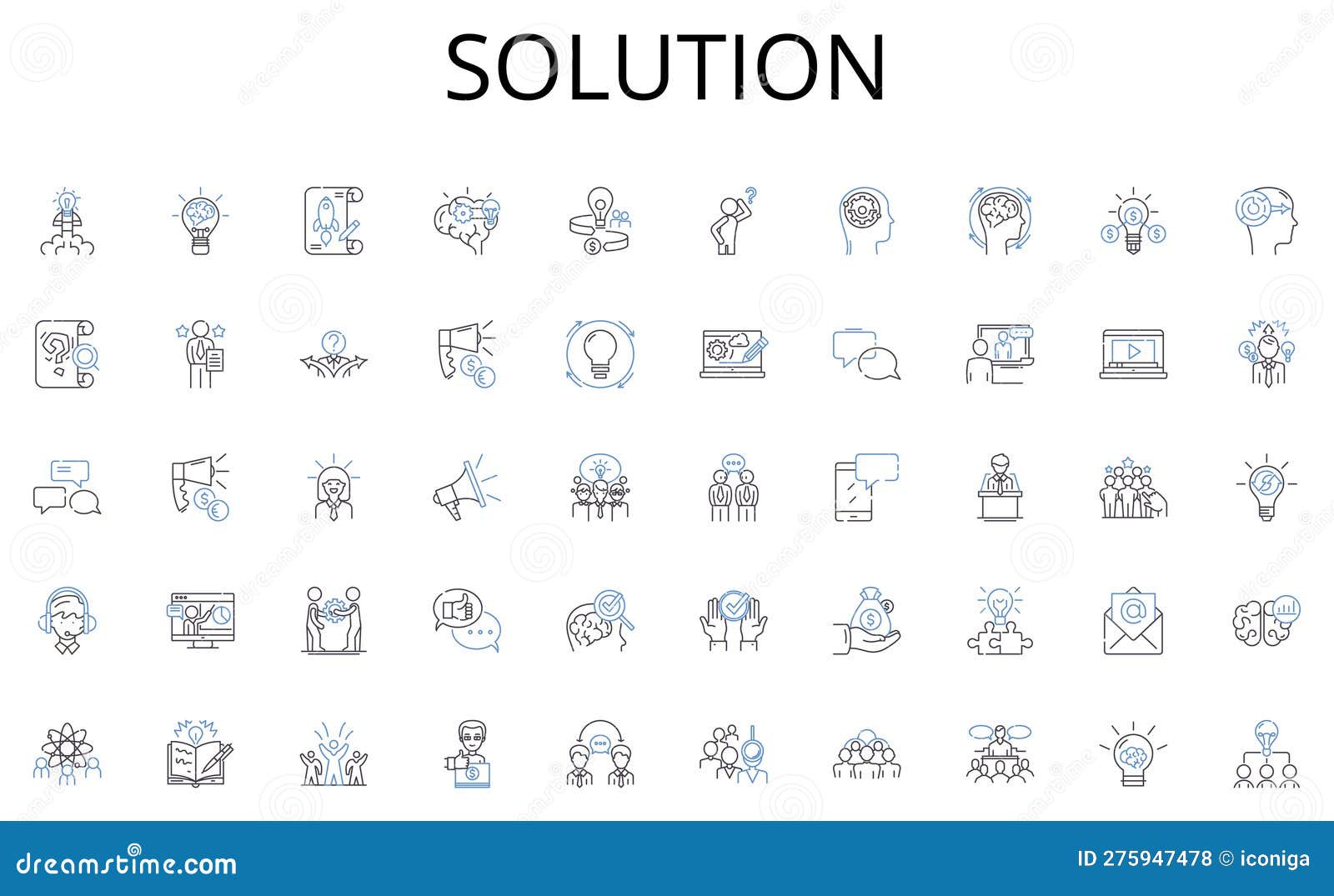Solution Line Icons Collection. Healing, Emotions, Expressive ...