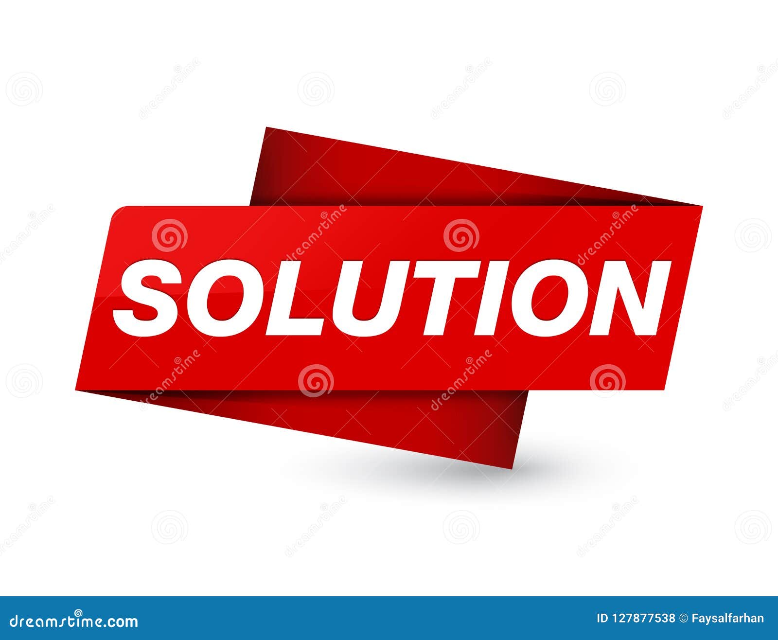 Solution Premium Red Tag Sign Stock Illustration - Illustration of ...