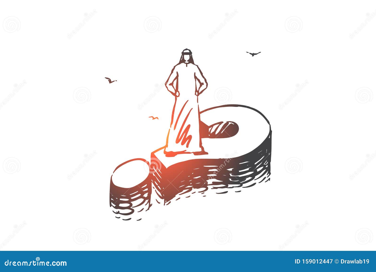 Solution, Problem Decision Concept Sketch. Hand Drawn Isolated Vector ...