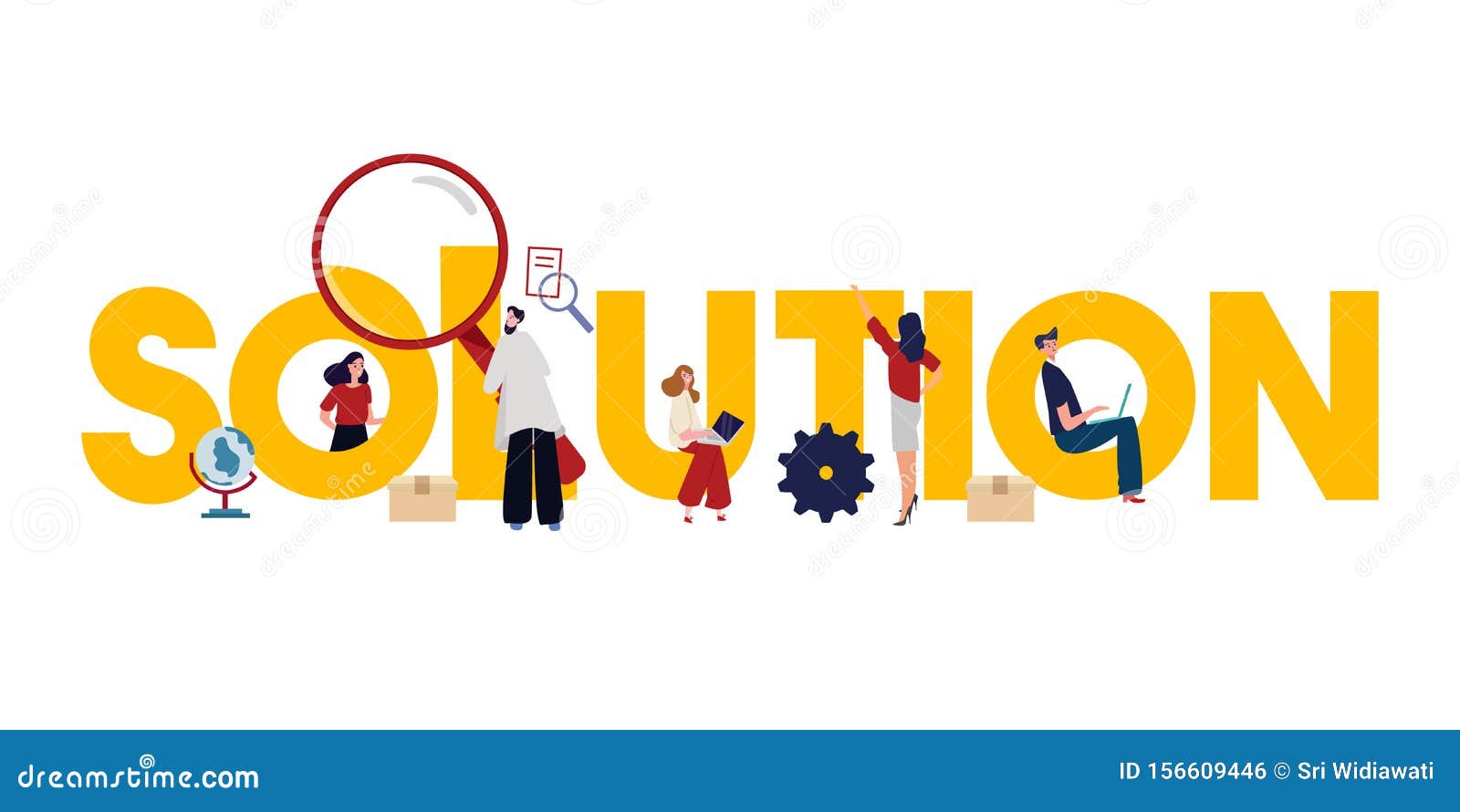 Solution Problem Solving Together Finding Idea for Company Management ...