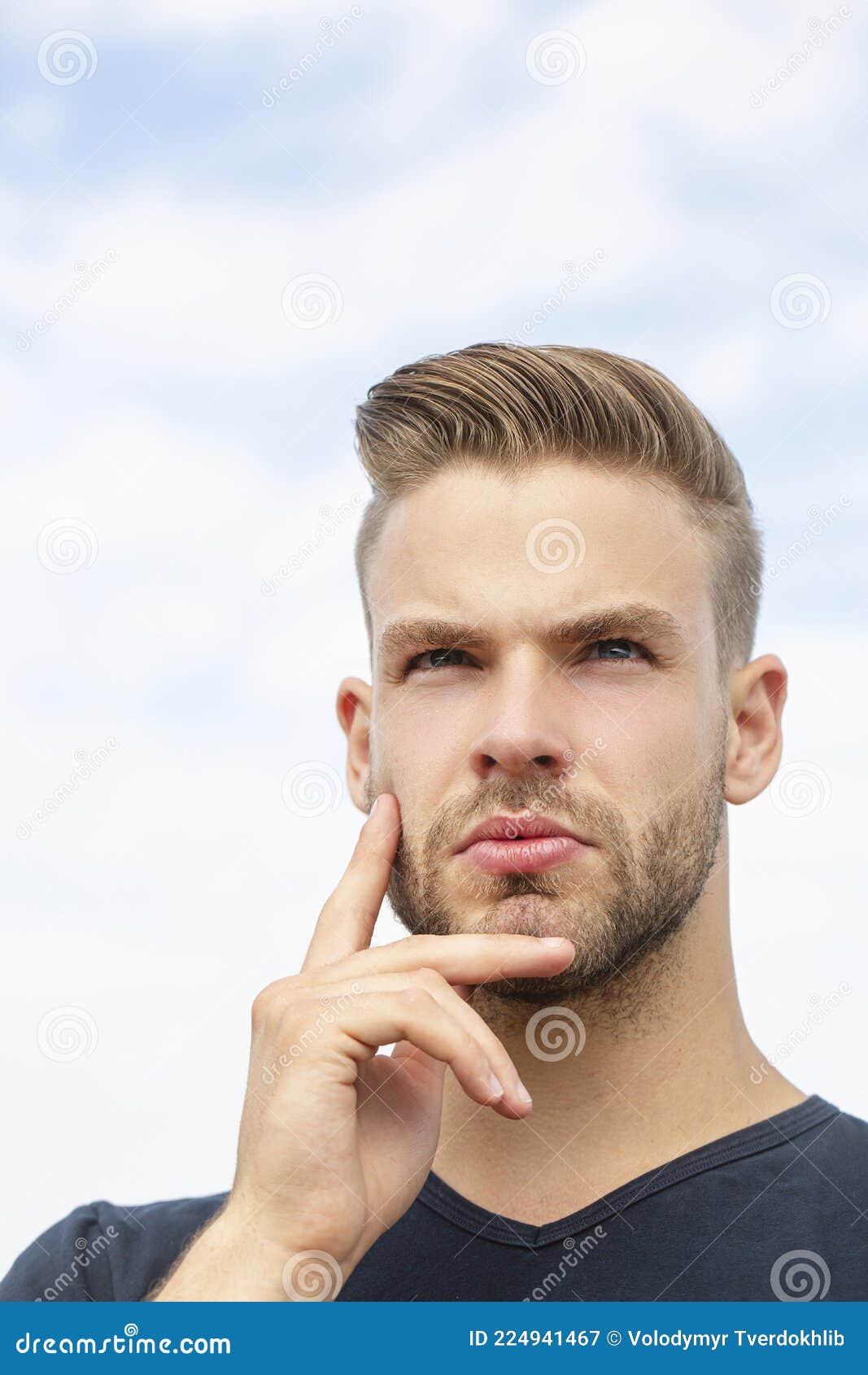 Solution of Problem. Thinking Man. Man Disposes of Problem ...