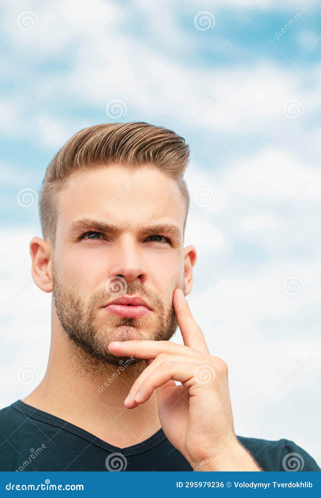 Solution of Problem. Thinking Man. Man Disposes of Problem ...