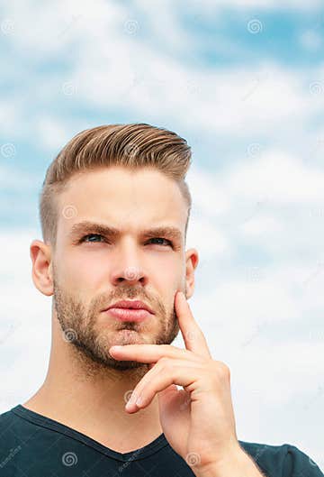 Solution of Problem. Thinking Man. Man Disposes of Problem ...