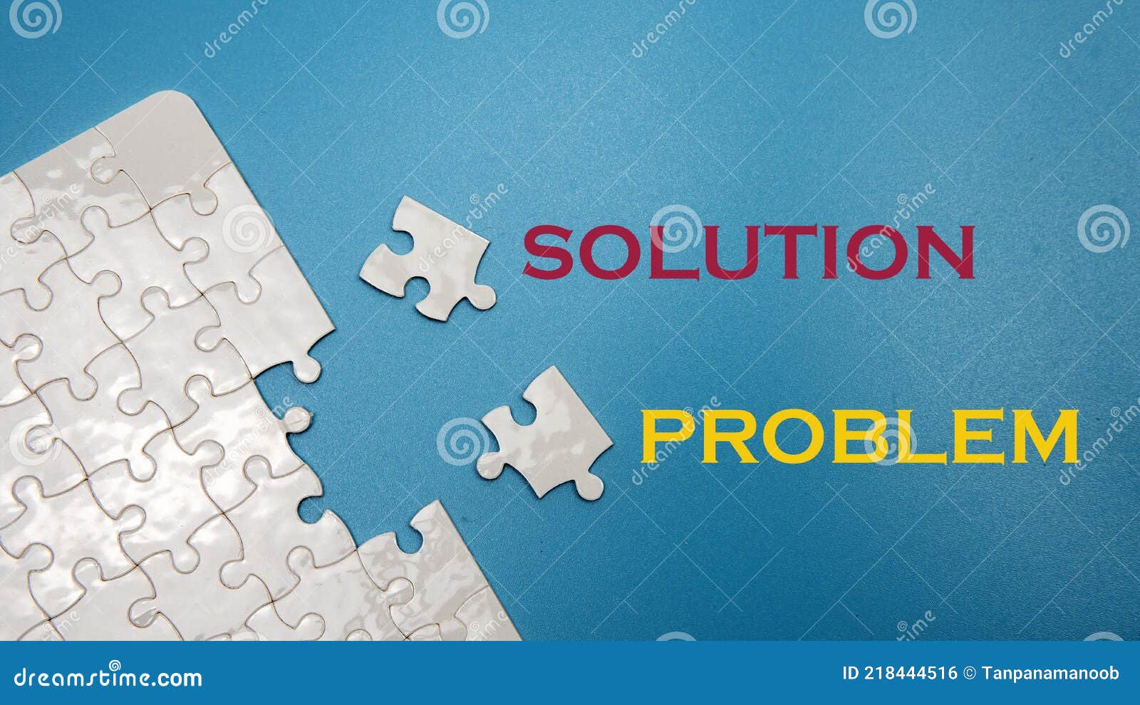 Solution and Problem Wording Stock Photo - Image of connection ...