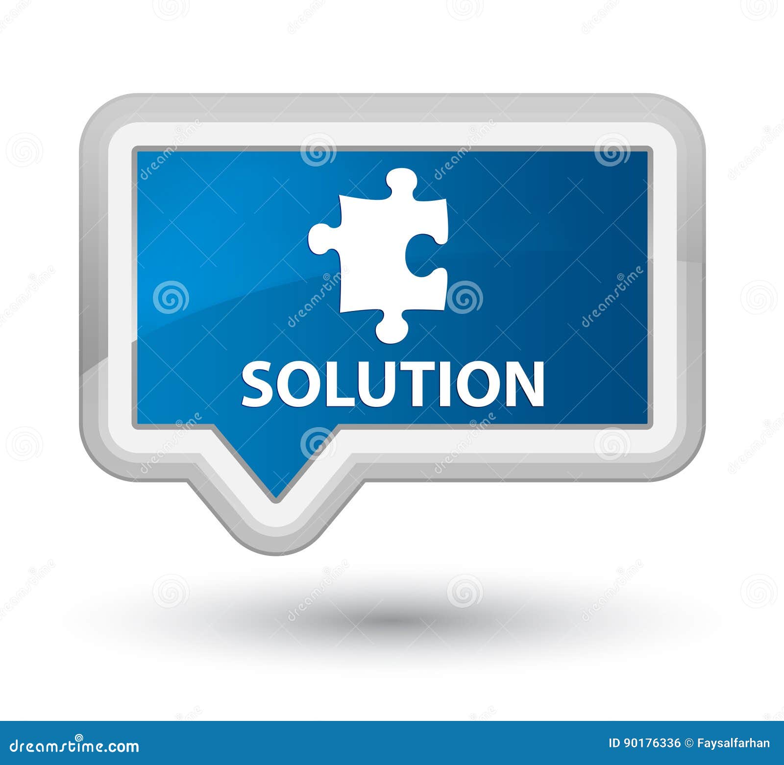 Solution (puzzle Icon) Prime Blue Banner Button Stock Illustration ...
