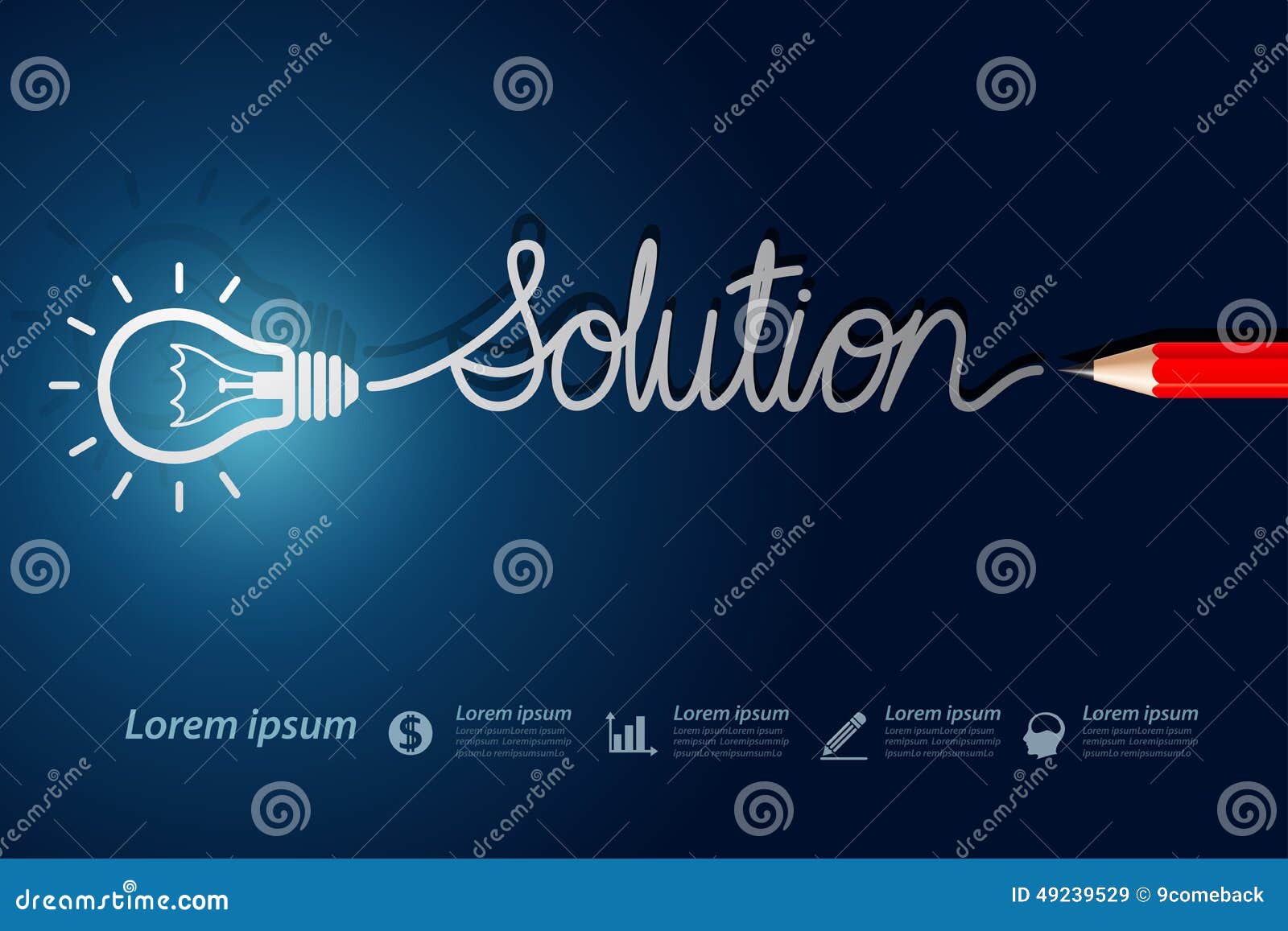 Solution stock vector. Illustration of green, drawn, success - 49239529