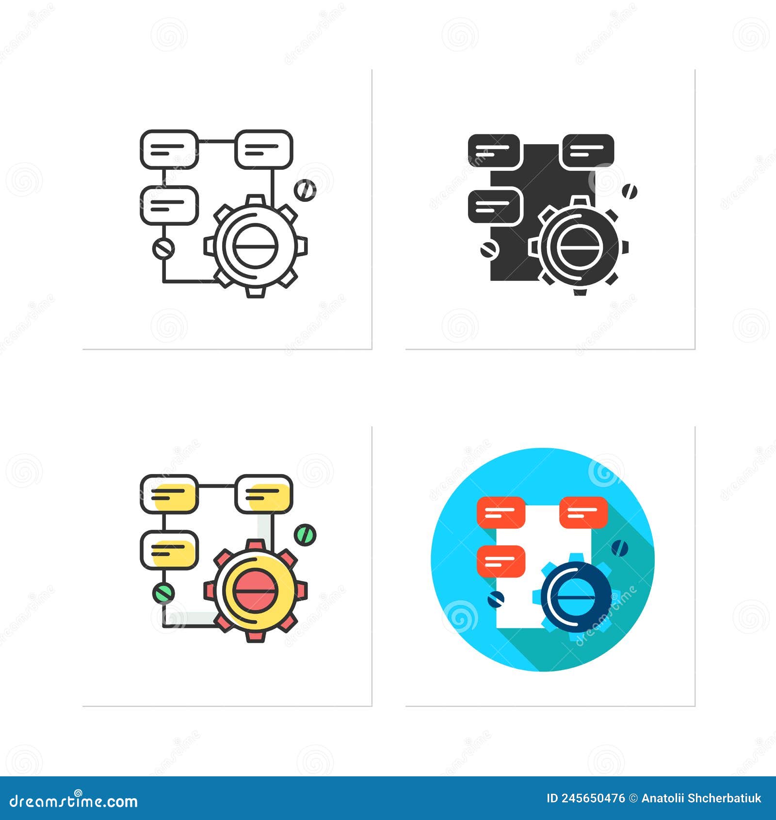 Solution Research Icons Set Stock Vector - Illustration of solve ...