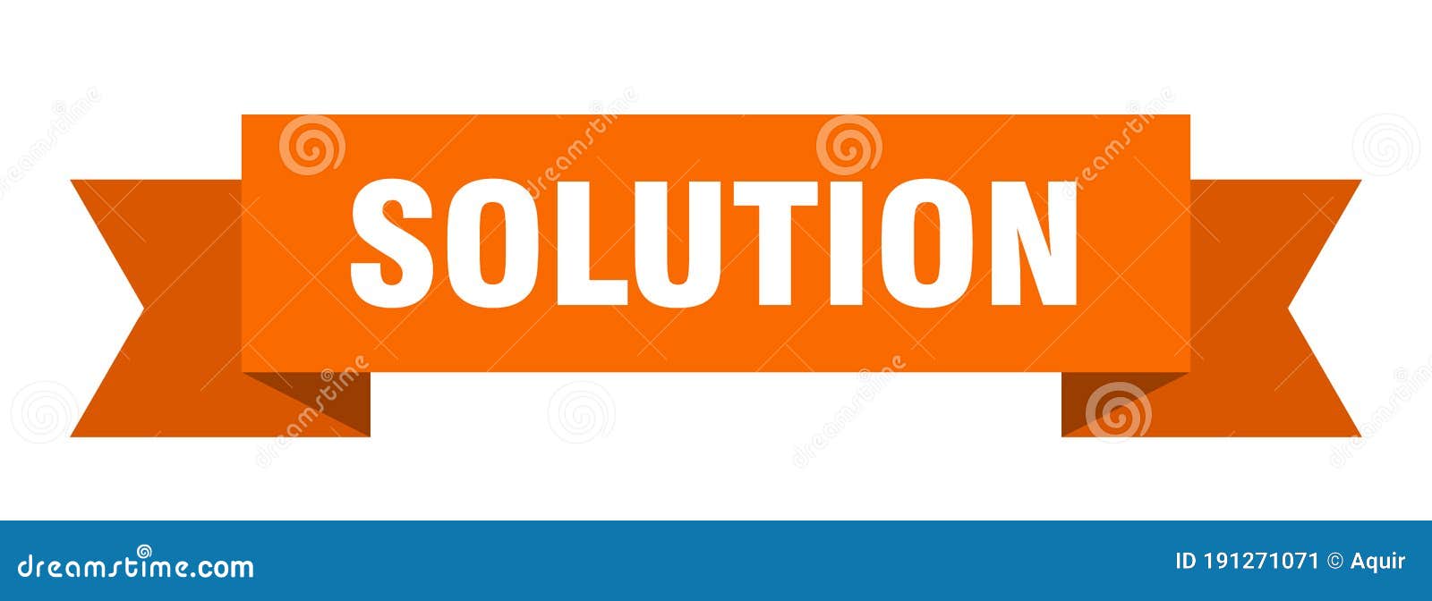 Solution ribbon. stock vector. Illustration of template - 191271071