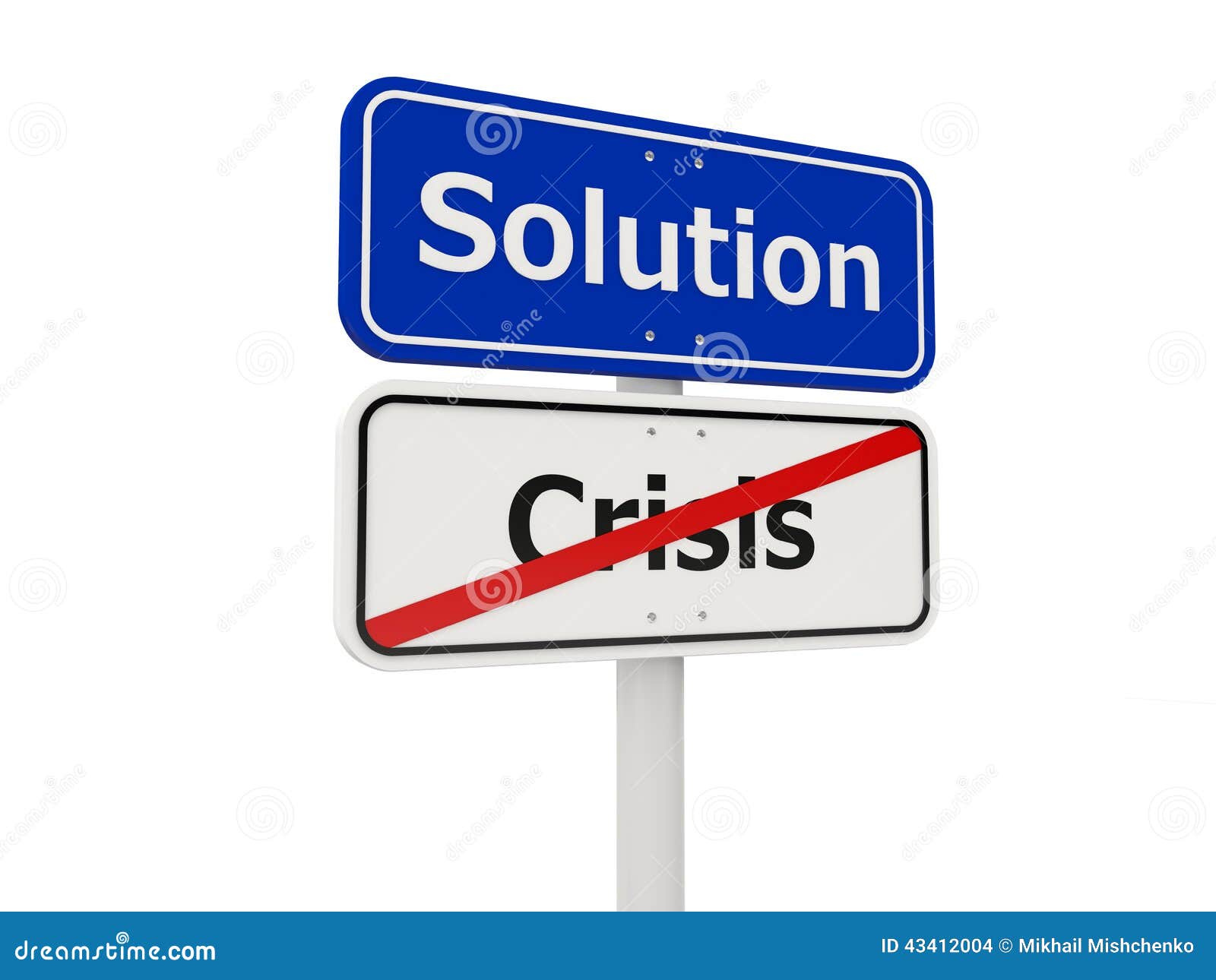 Solution road sign stock illustration. Illustration of success - 43412004