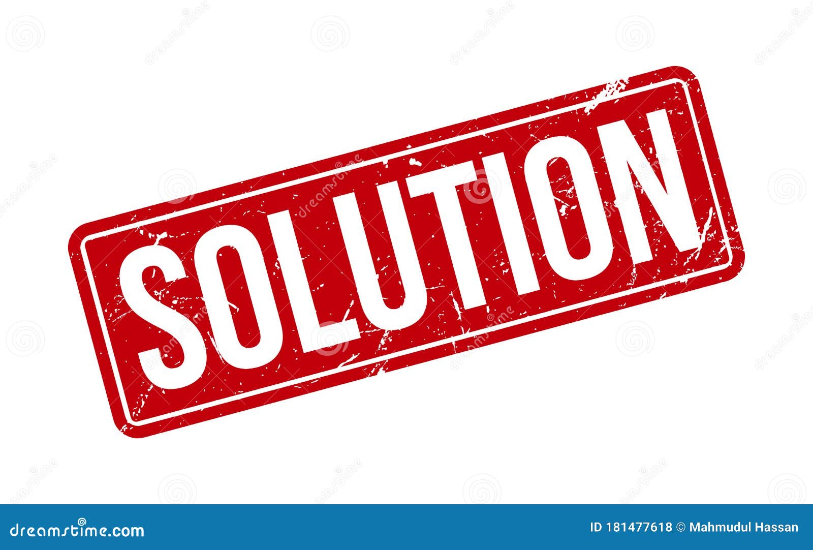 Solution Rubber Stamp. Red Solution Rubber Grunge Stamp Seal Vector ...