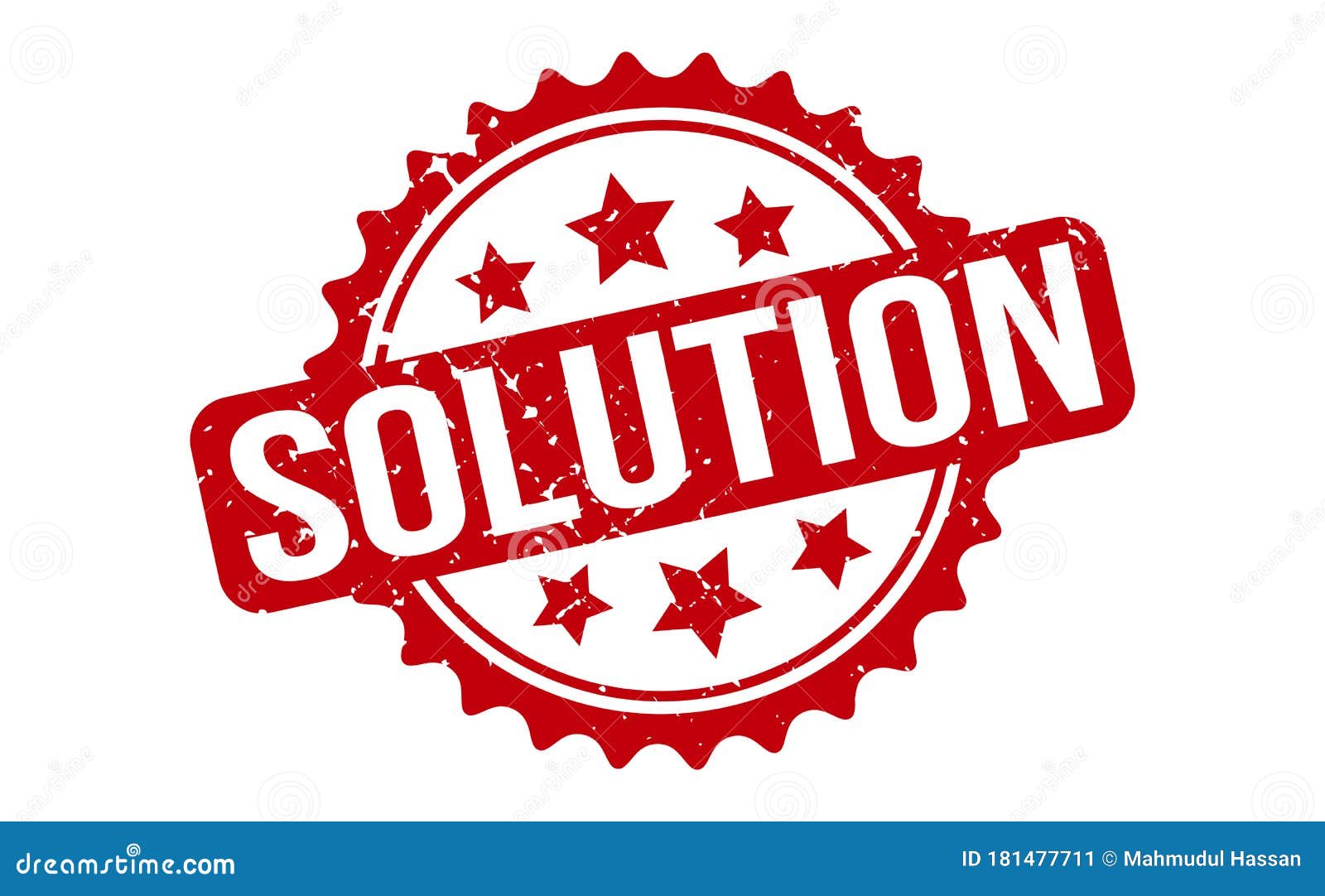 Solution Rubber Stamp. Red Solution Rubber Grunge Stamp Seal Vector ...