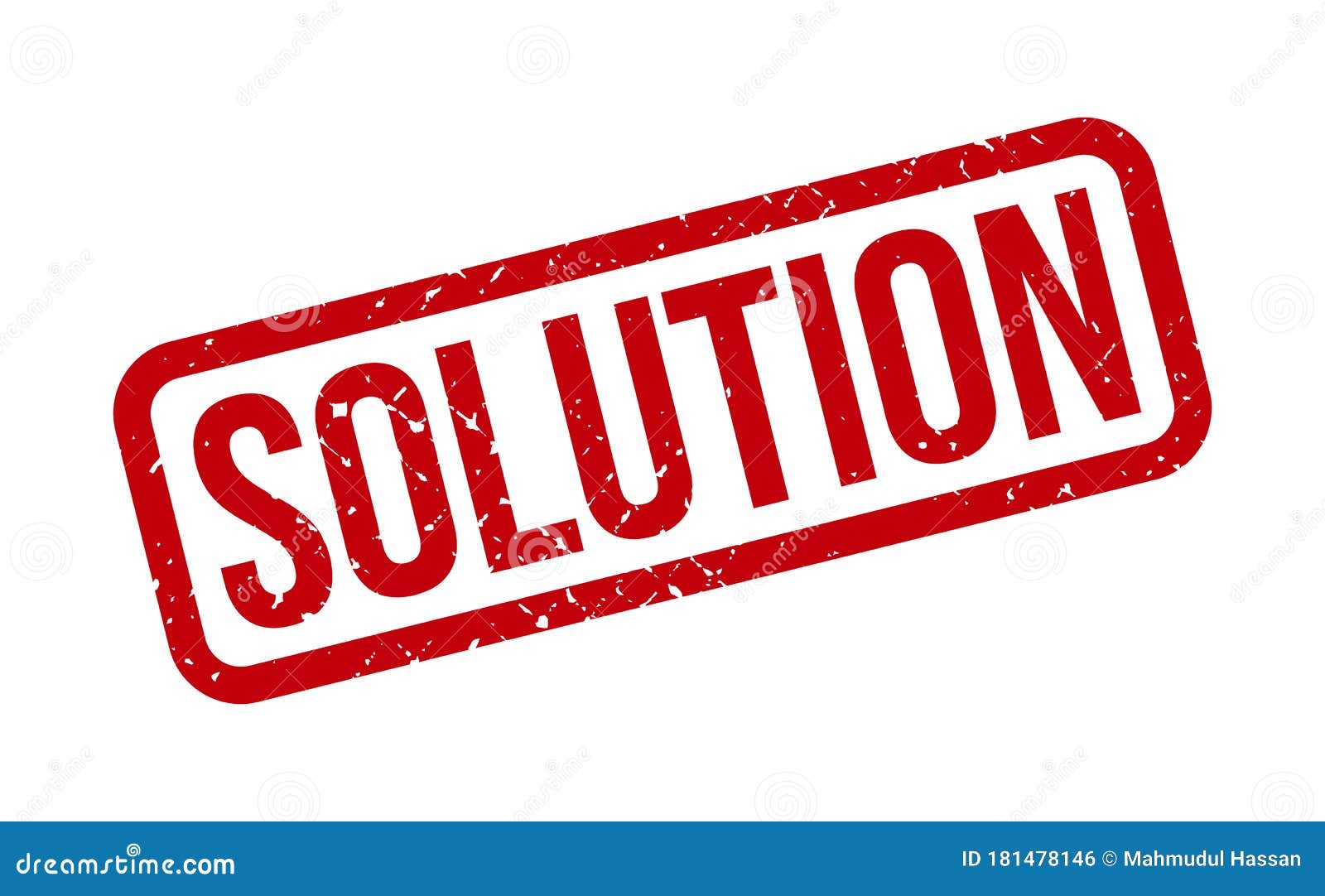 Solution Rubber Stamp. Red Solution Rubber Grunge Stamp Seal Vector ...