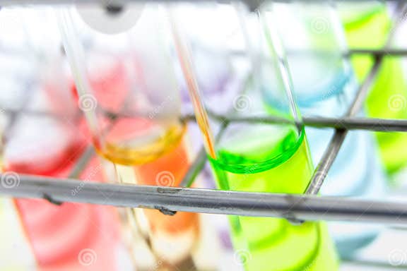 Solution Sample in Glass Tube Stock Image - Image of liquid, measuring ...