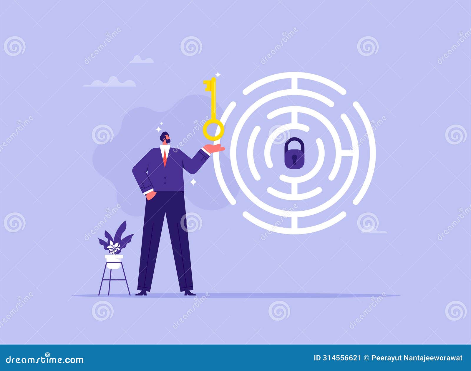Solution Searching and Solving Problem Concept Stock Vector ...