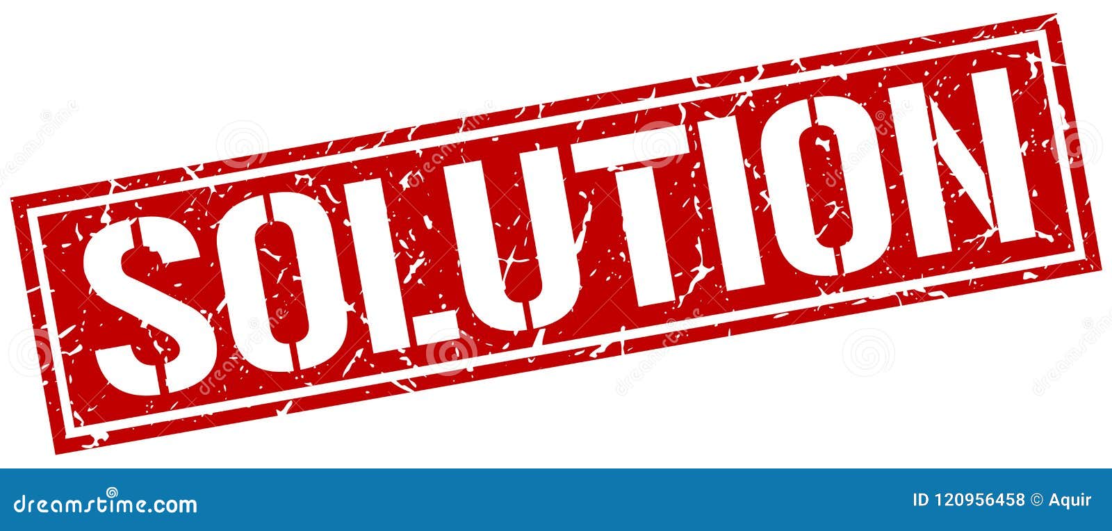 Solution stamp stock vector. Illustration of square - 120956458