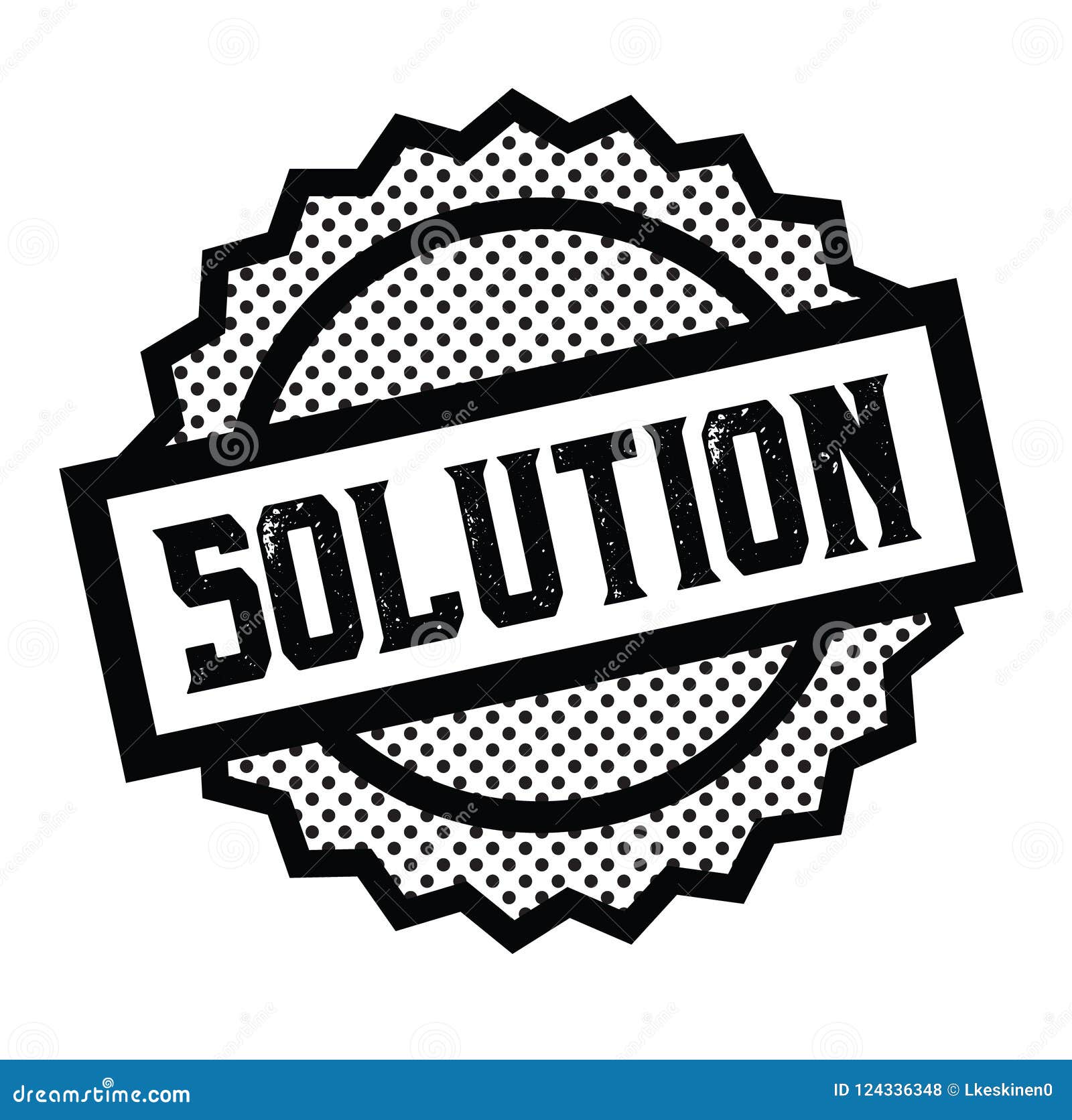 Solution stamp on white stock vector. Illustration of quandary - 124336348