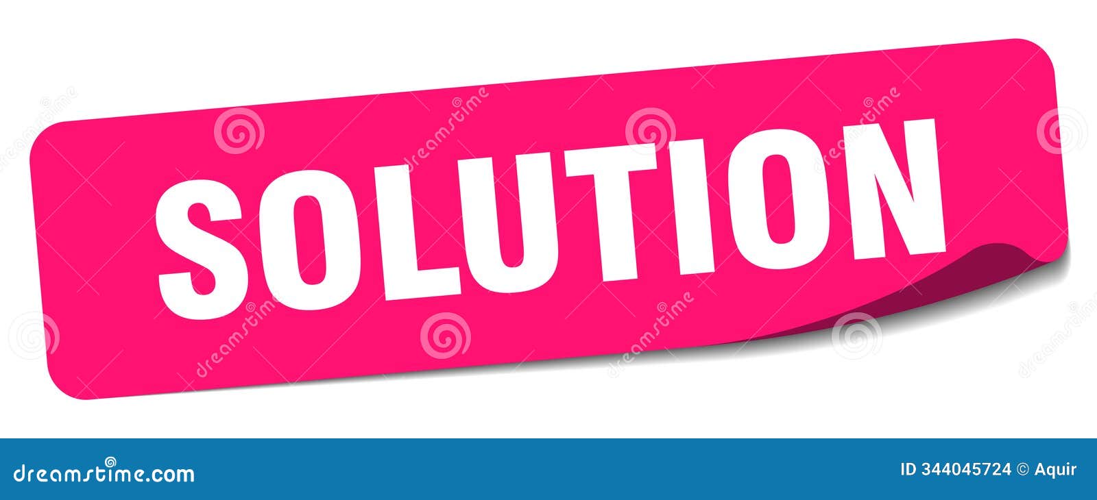 Solution Sticker. Solution Label Stock Vector - Illustration of sticker ...