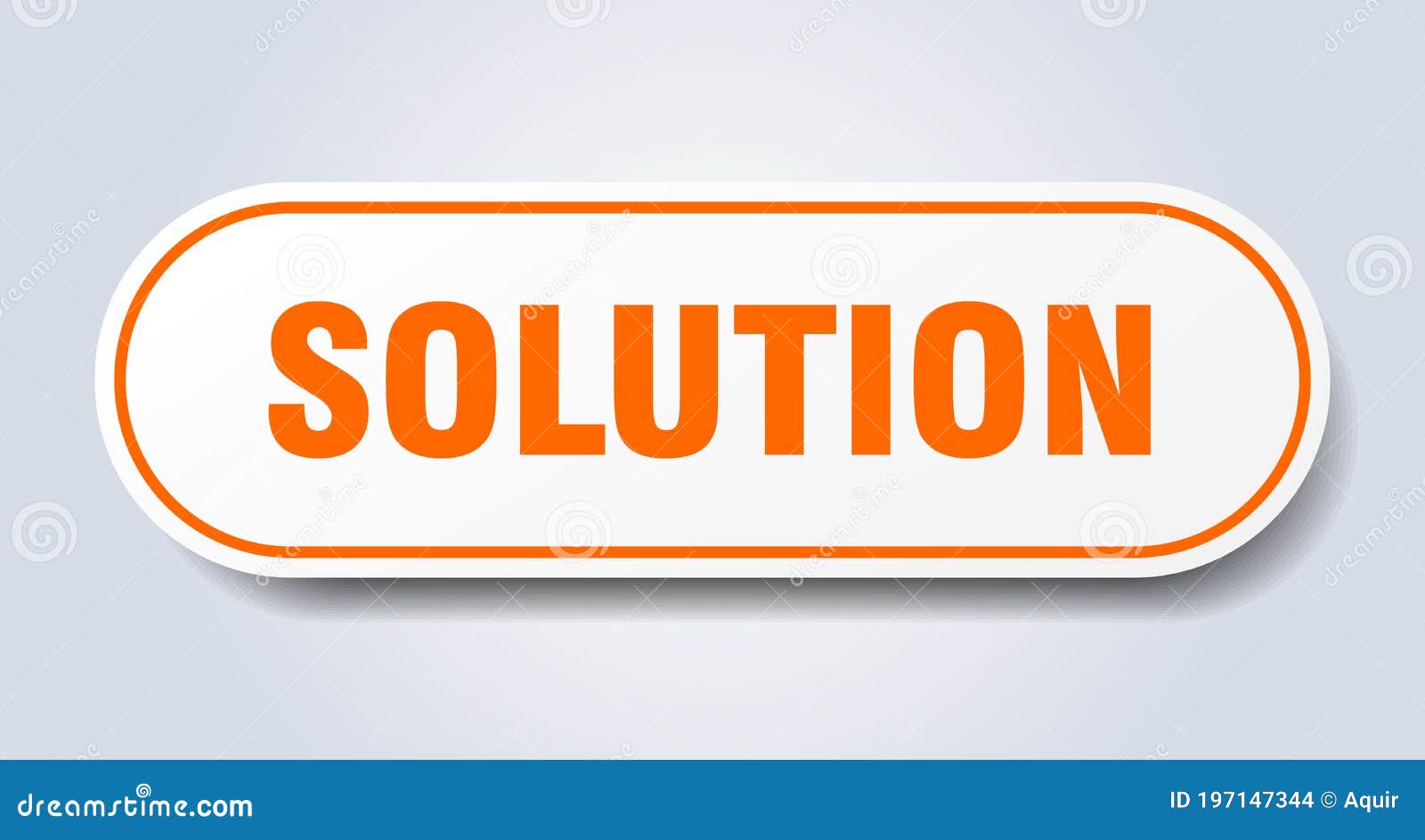 Solution sticker. stock vector. Illustration of banner - 197147344