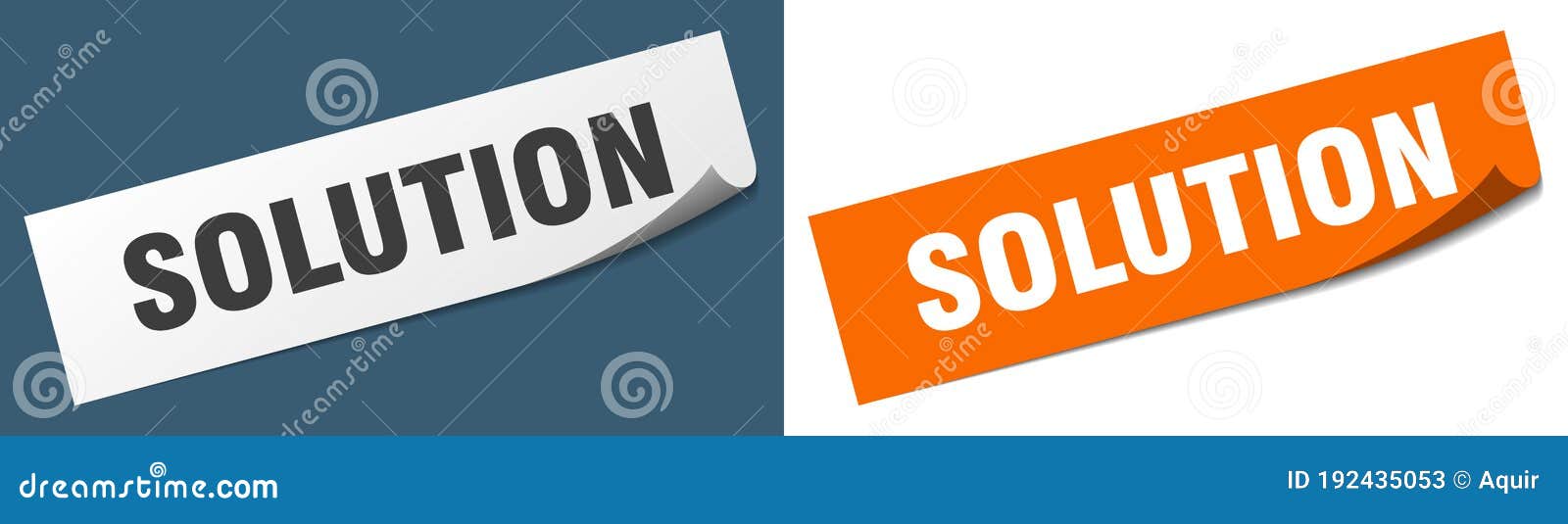 Solution Sticker. Solution Sign Set Stock Vector - Illustration of ...