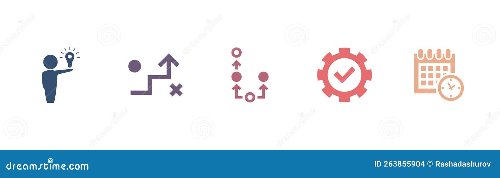 Solution, Strategy, Plan, Execution Stock Vector - Illustration of flat ...