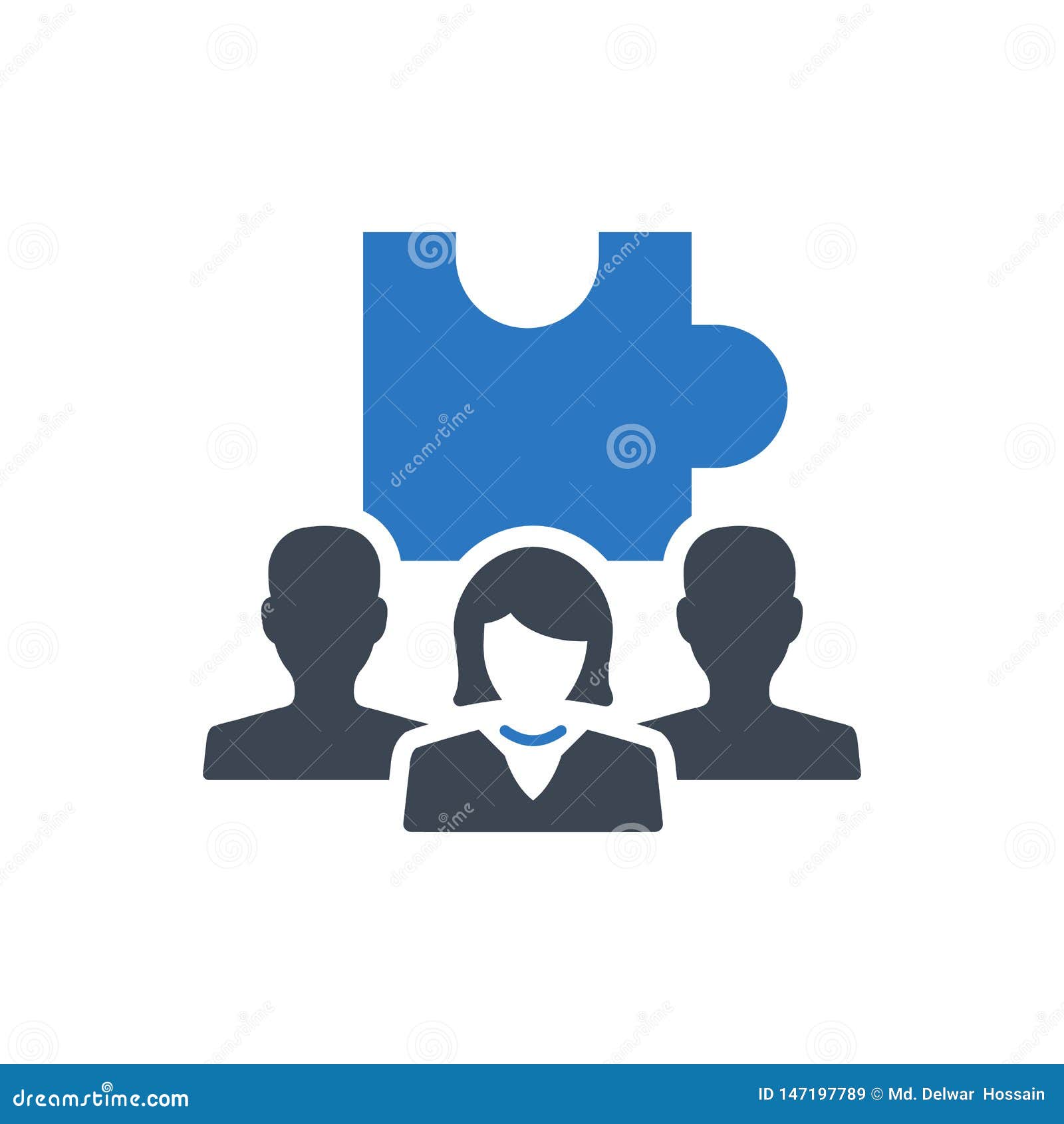 Solution team icon stock vector. Illustration of teamwork - 147197789