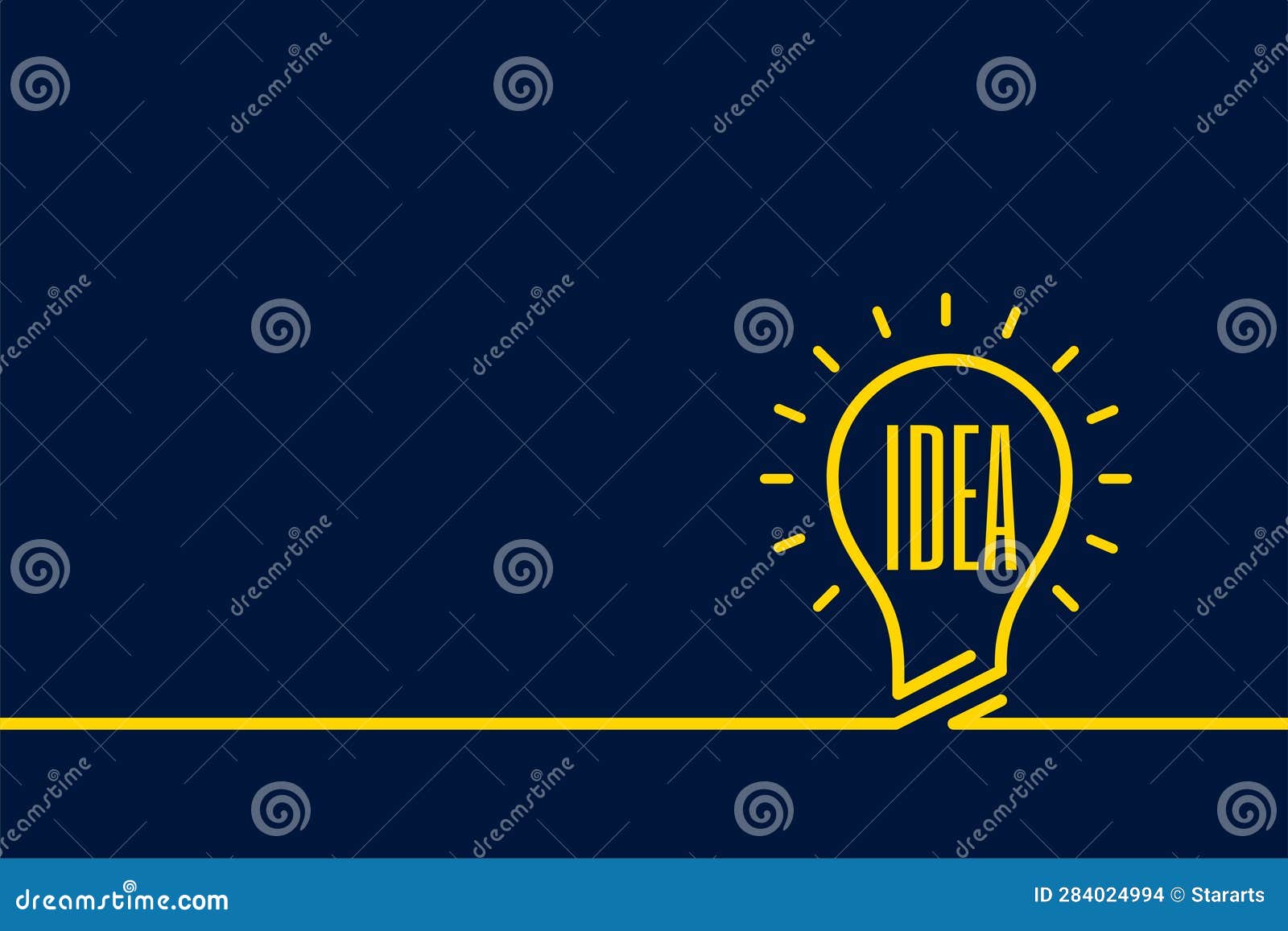 Solution Thinking Idea Concept with Light Bulb and Text Space Stock ...