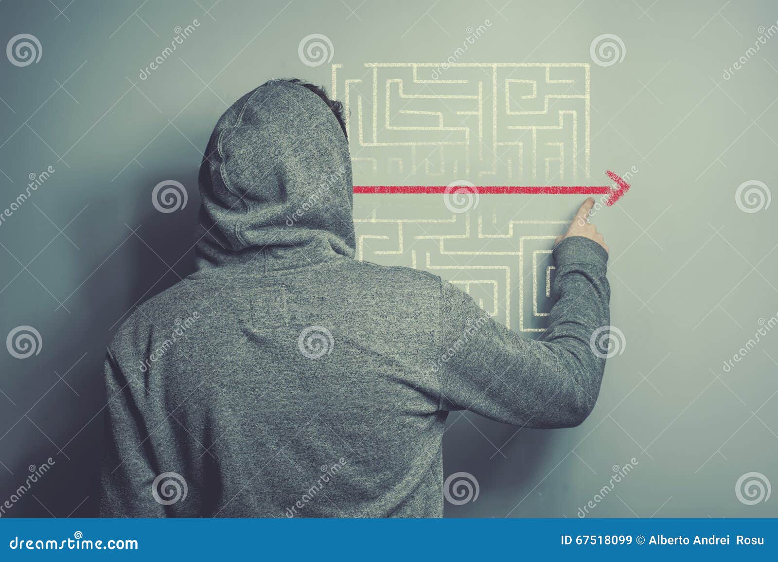 Shortcut Labyrinth Of A Maze Drawn On Paper Royalty-Free Stock ...