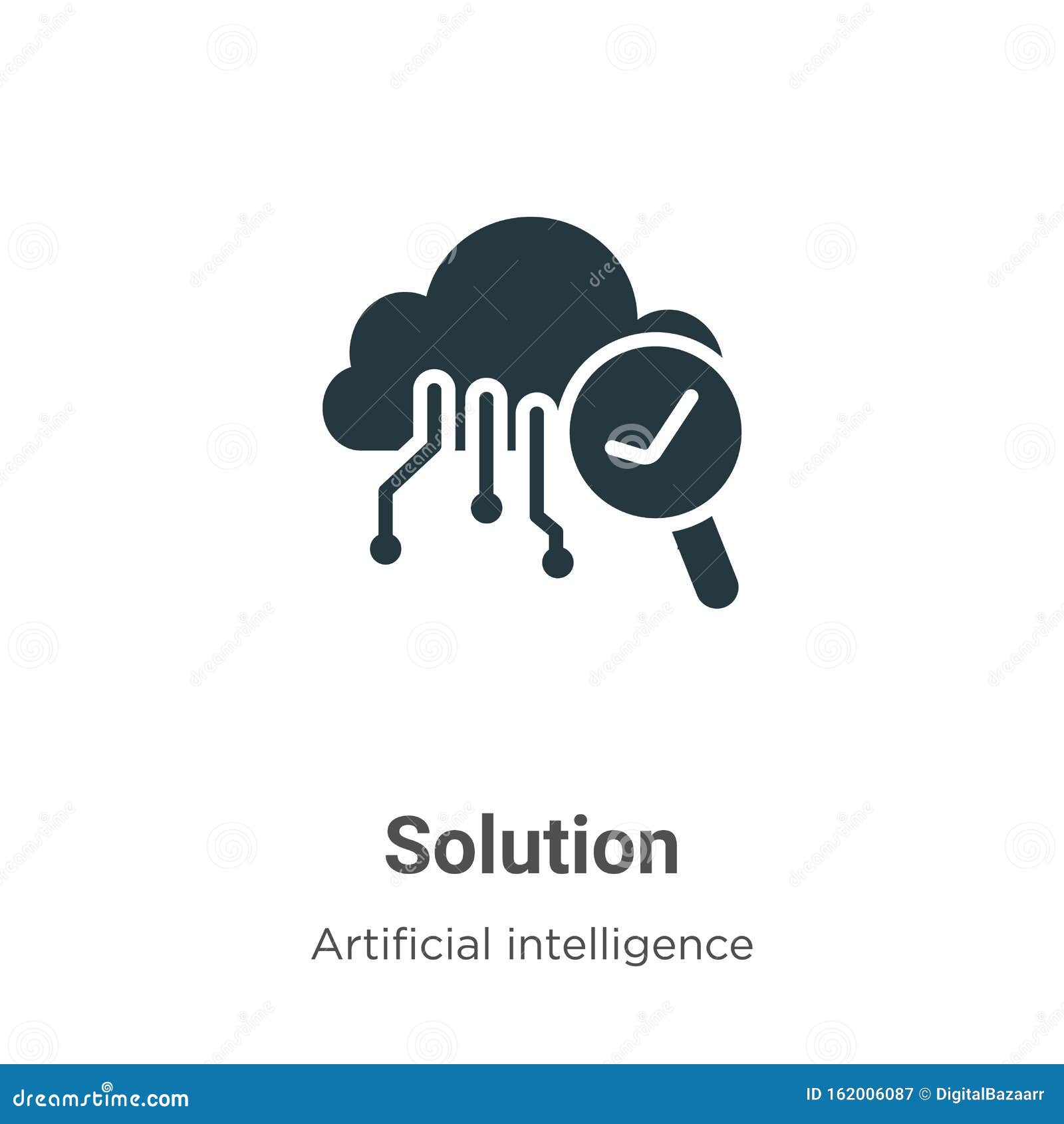 Solution Vector Icon on White Background. Flat Vector Solution Icon ...