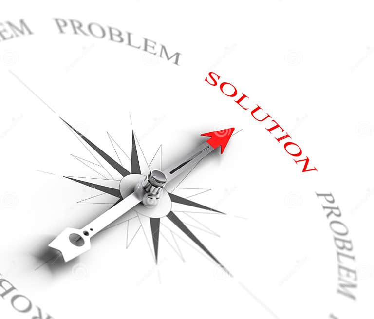 Solution Vs Problem Solving - Business Consulting Stock Illustration ...