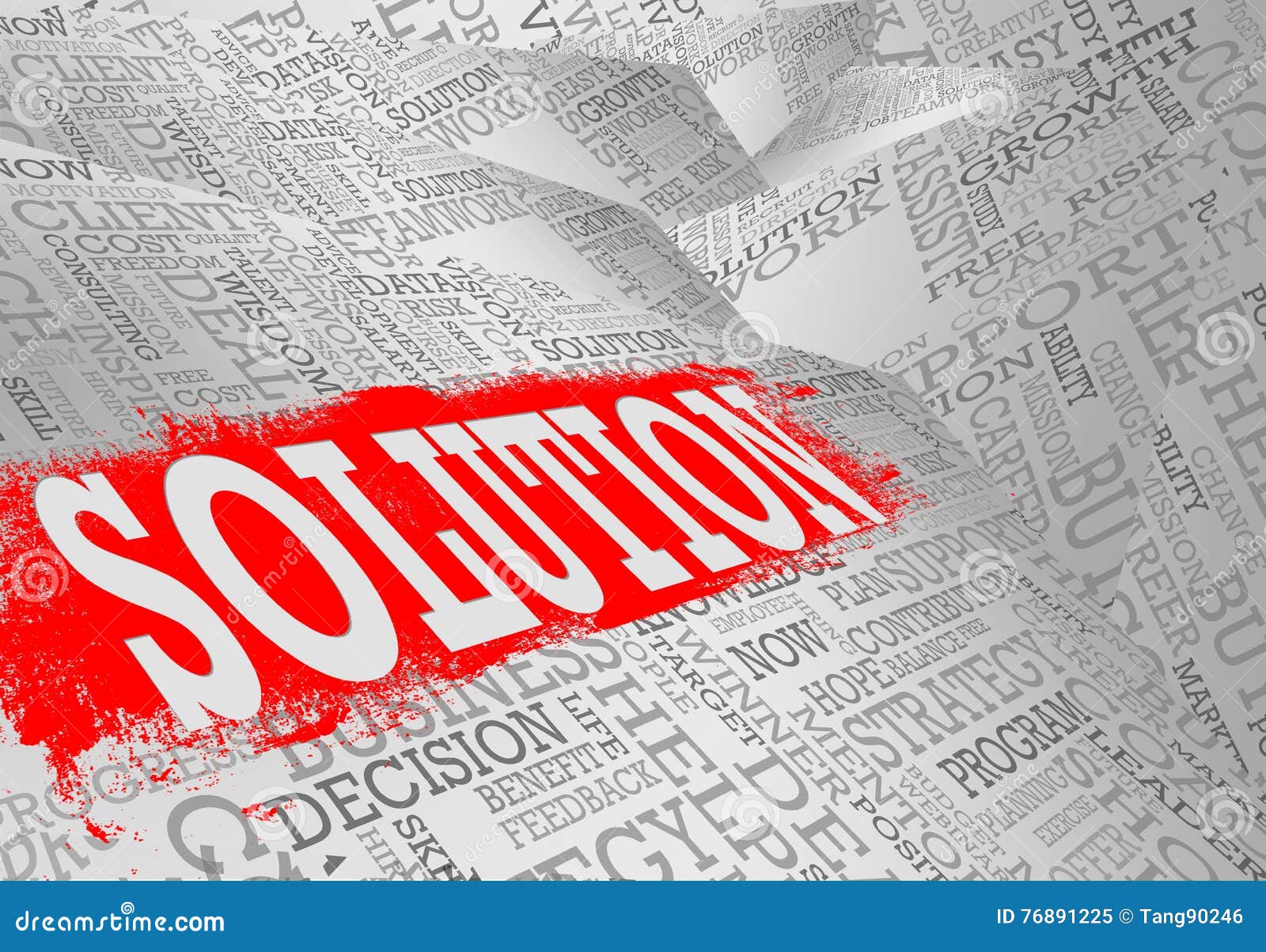 Solution Word Cloud Business Concept Stock Illustration - Illustration ...